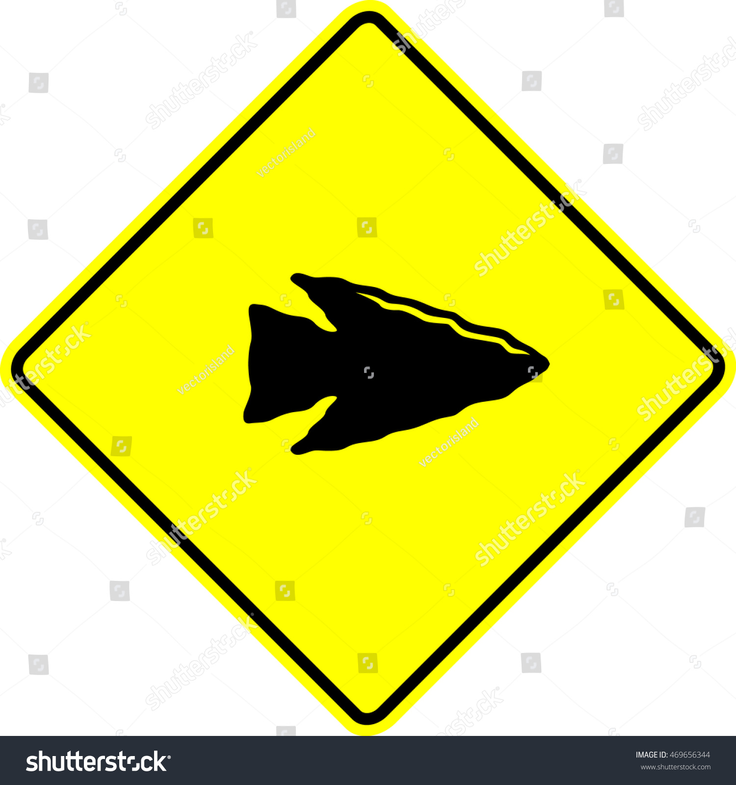 Stone Arrow Point Sign Stock Vector (Royalty Free) 469656344