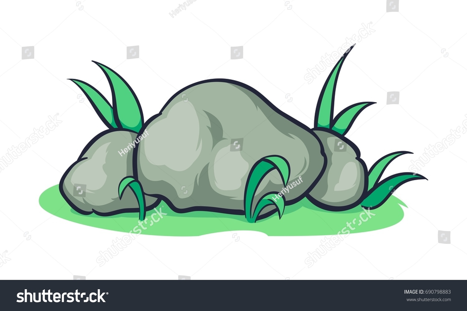 Stone Cartoon Vector Illustration: เวกเตอร์สต็อก (ปลอดค่าลิขสิทธิ์ ...