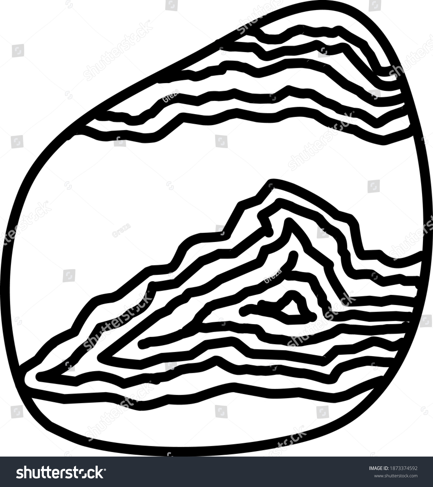 Stone Element Curve Abstract Line 库存矢量图（免版税）1873374592 | Shutterstock