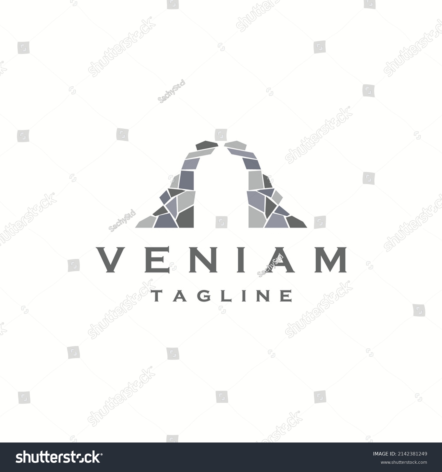 Stone Gate Logo Icon Design Template Stock Vector (Royalty Free ...