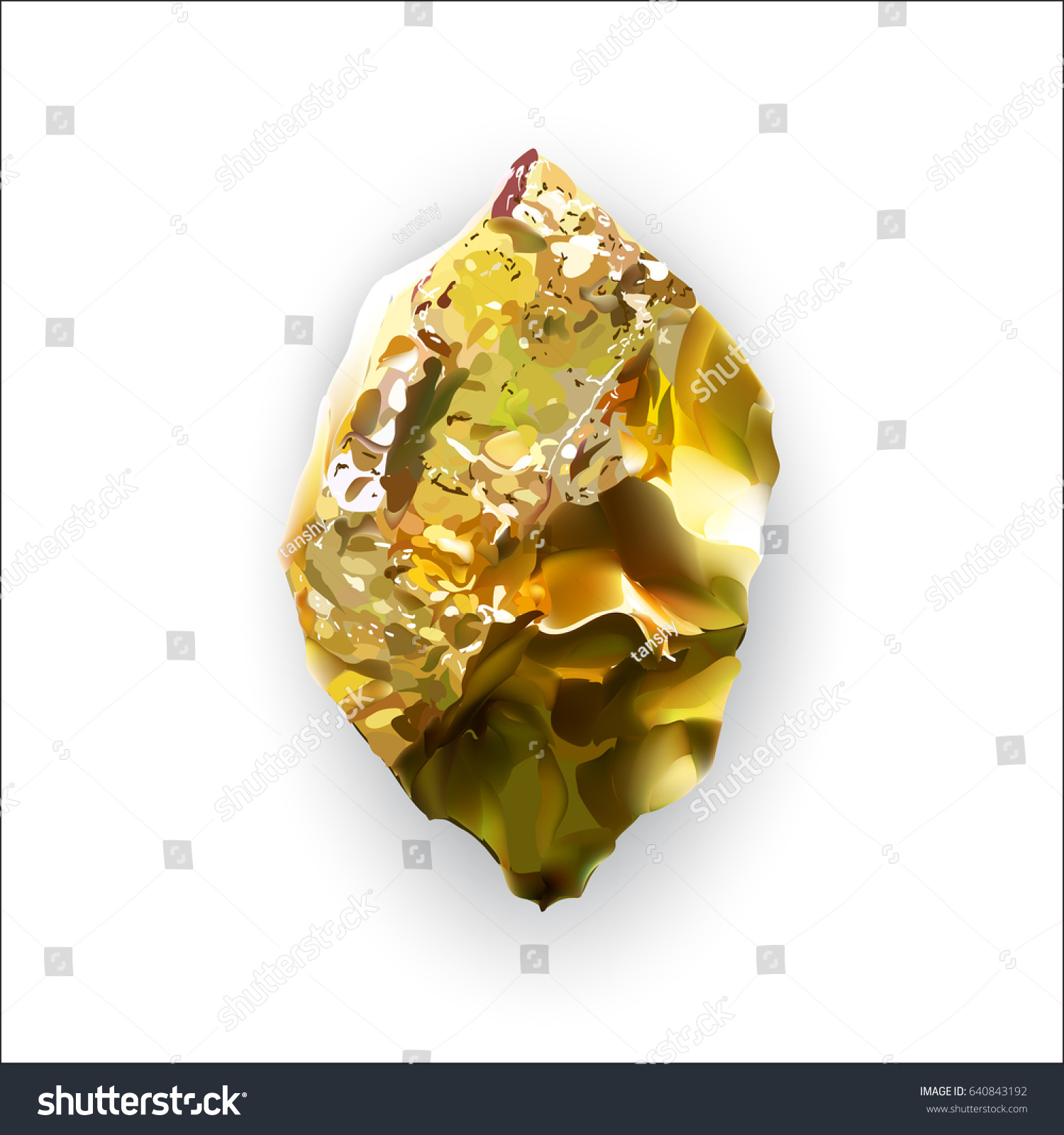Stone Gold Nugget Vector Stock Vector (Royalty Free) 640843192 ...