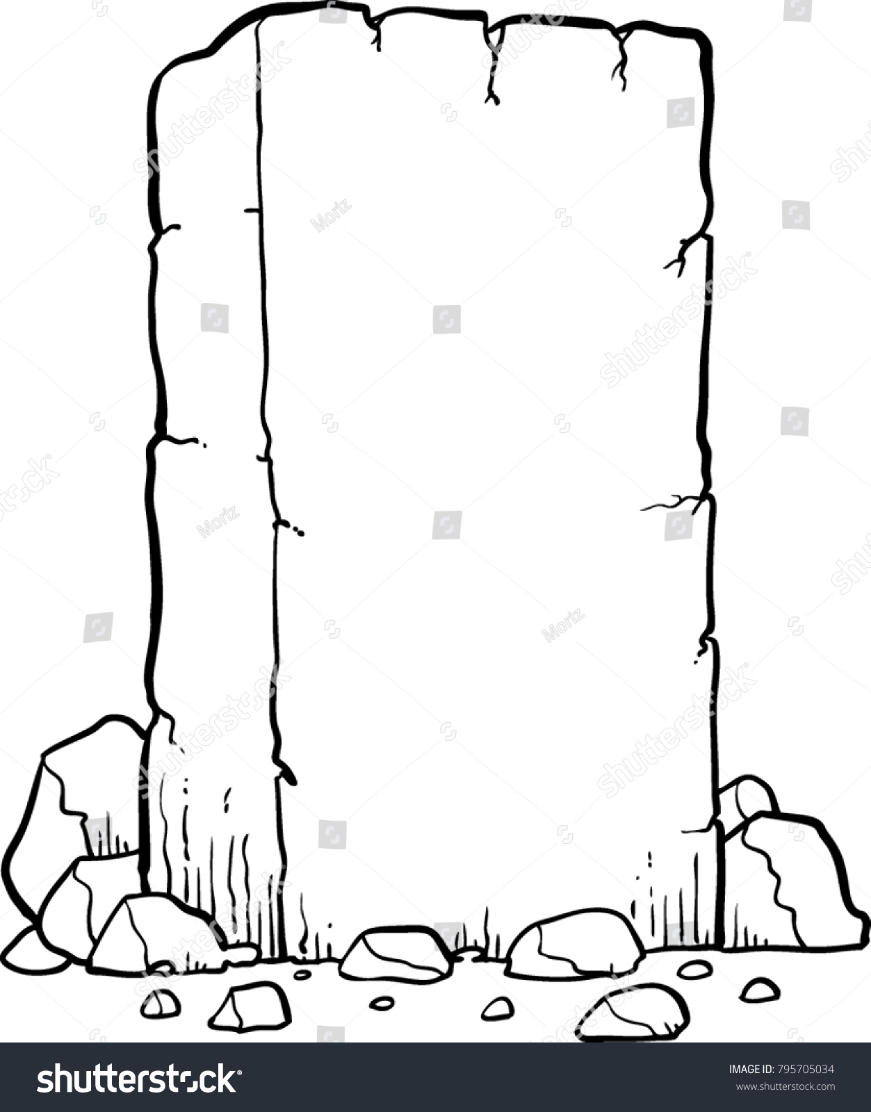 Stone Slab Banner Stock Vector (Royalty Free) 795705034