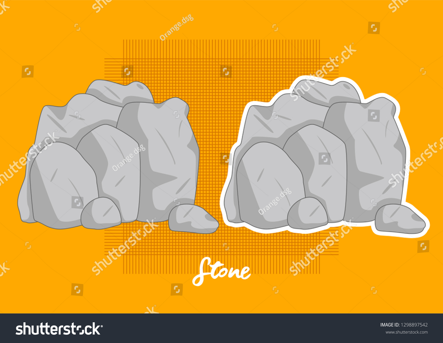 Stone Vector Cartoon Illustration Stock Vector (Royalty Free ...
