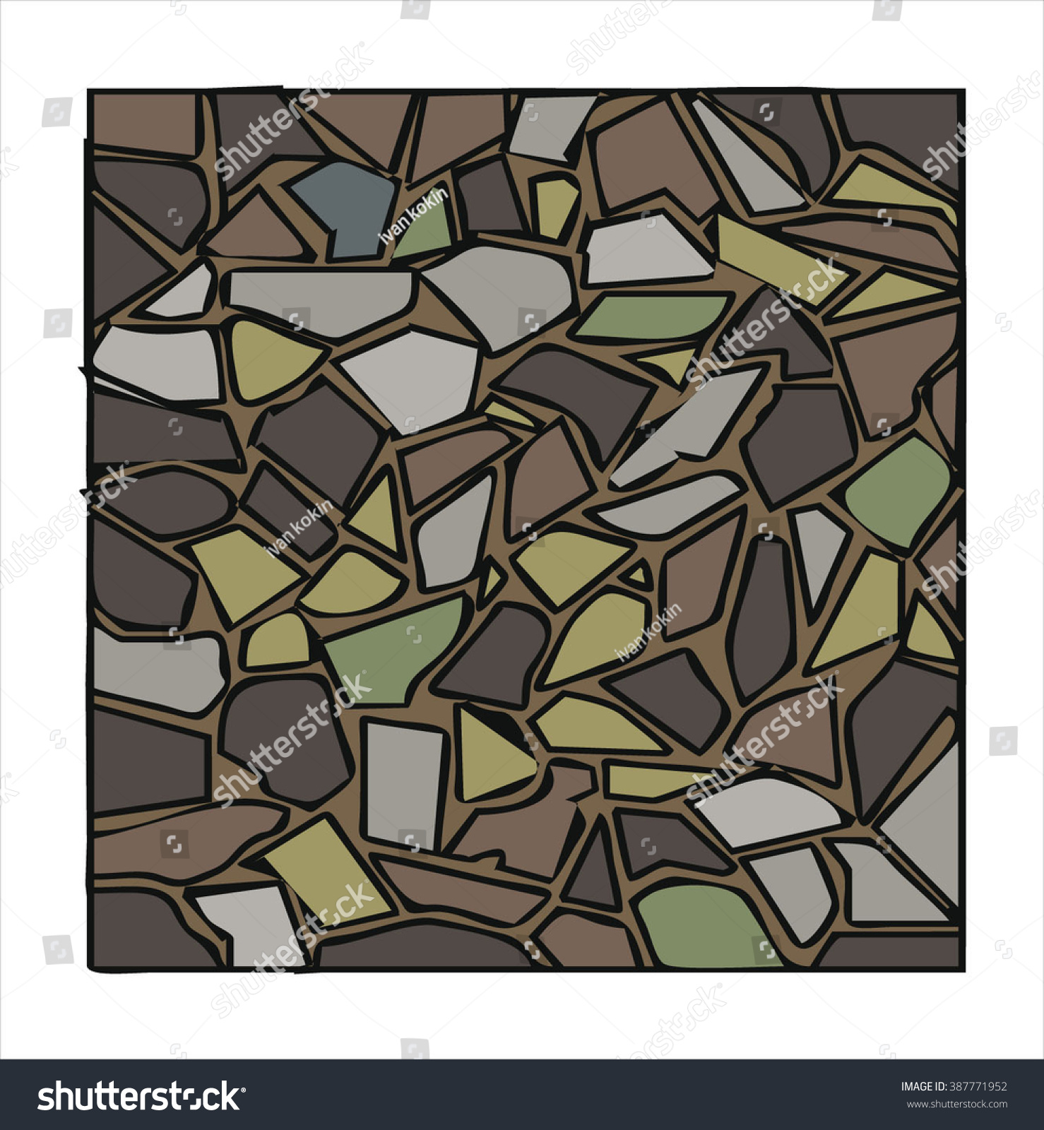 Stone Wall Cartoon Vector: vector de stock (libre de regalías ...