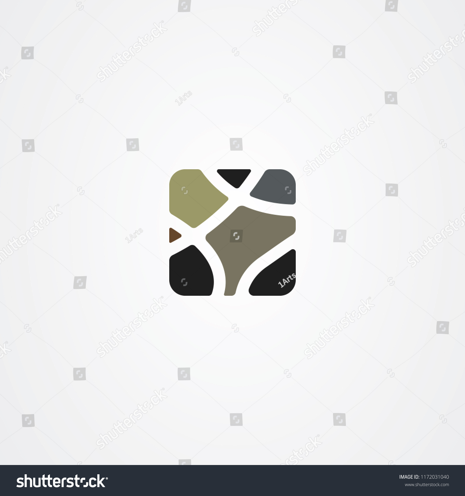 Stone Wall Logo Design Illustration Stock Vector (Royalty Free ...