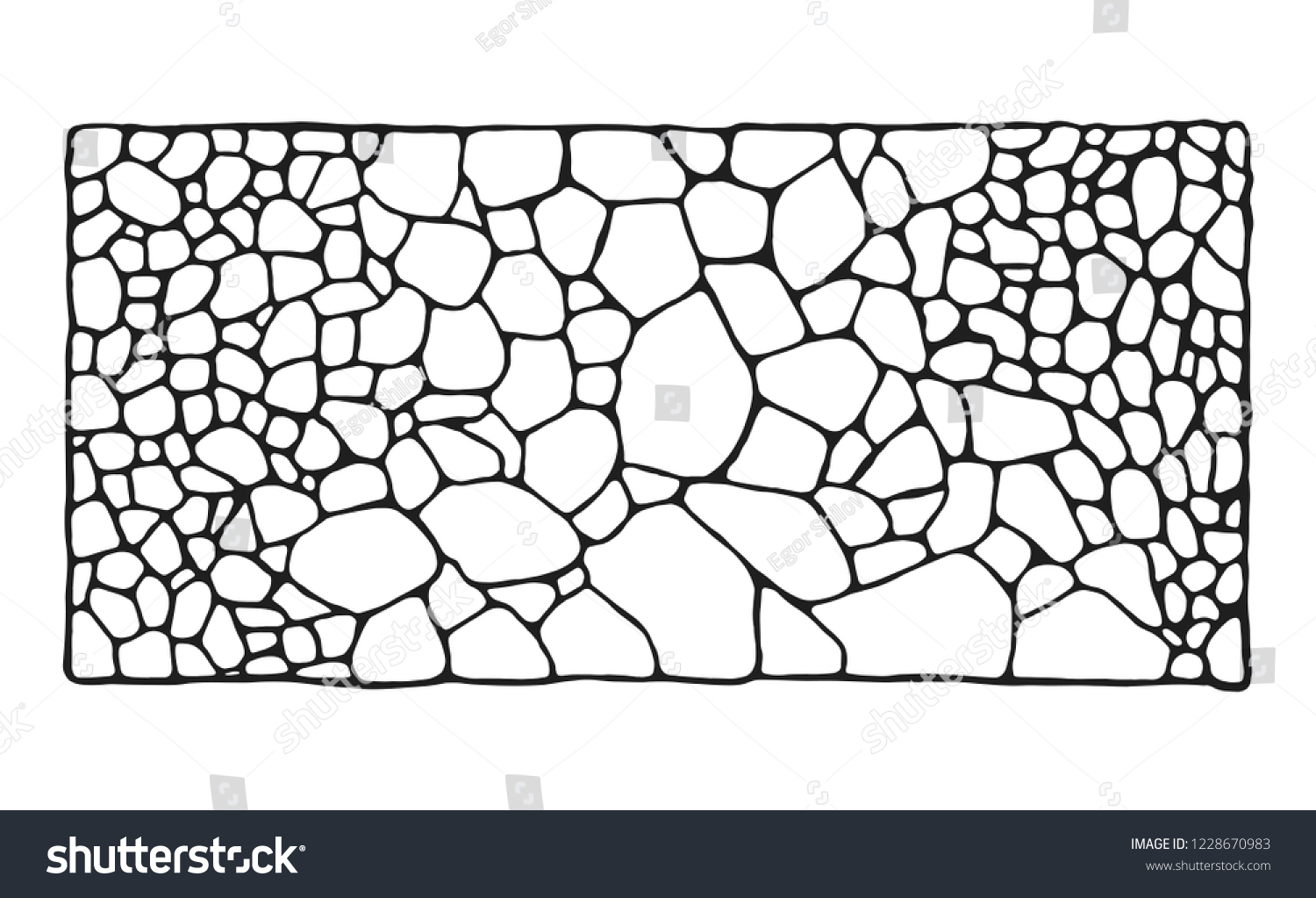 Stone Wall Masonry Decorative Vector Sketch Stock Vector (Royalty Free ...