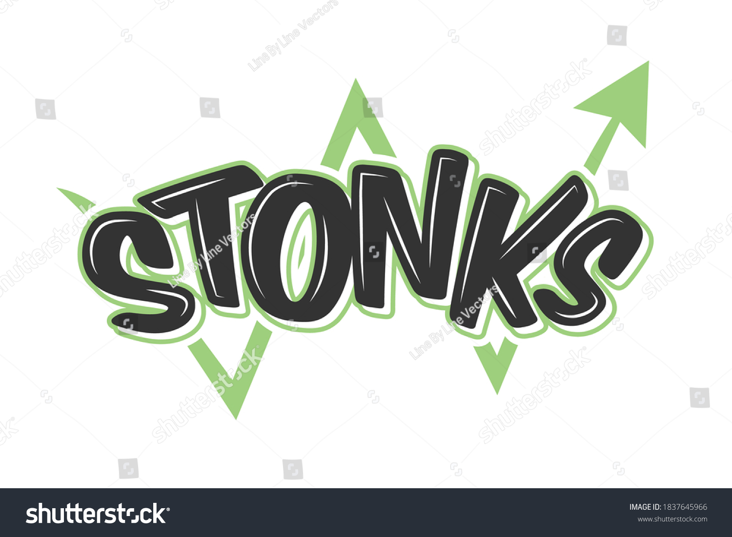 Stonks Text Vector Illustration Text Stock Vector (Royalty Free) 1837645966