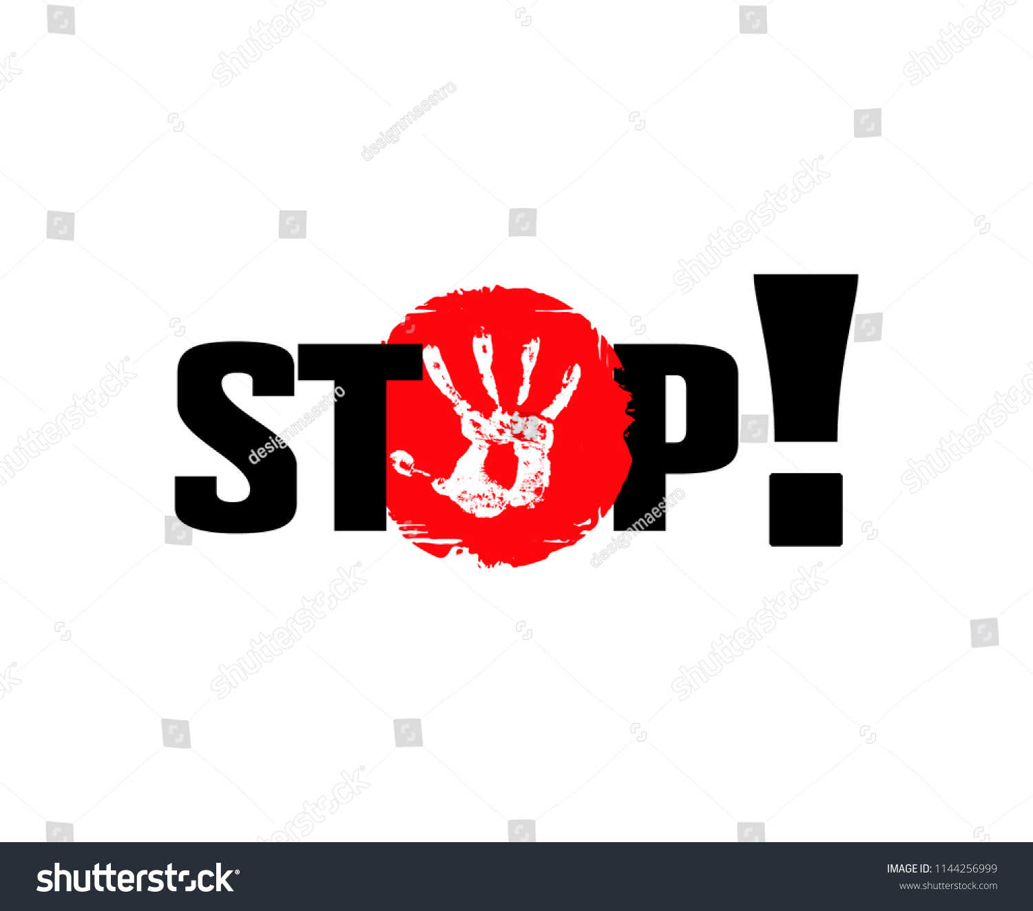 Stop Access Ban Poster Ban Vector Stock Vector (Royalty Free ...