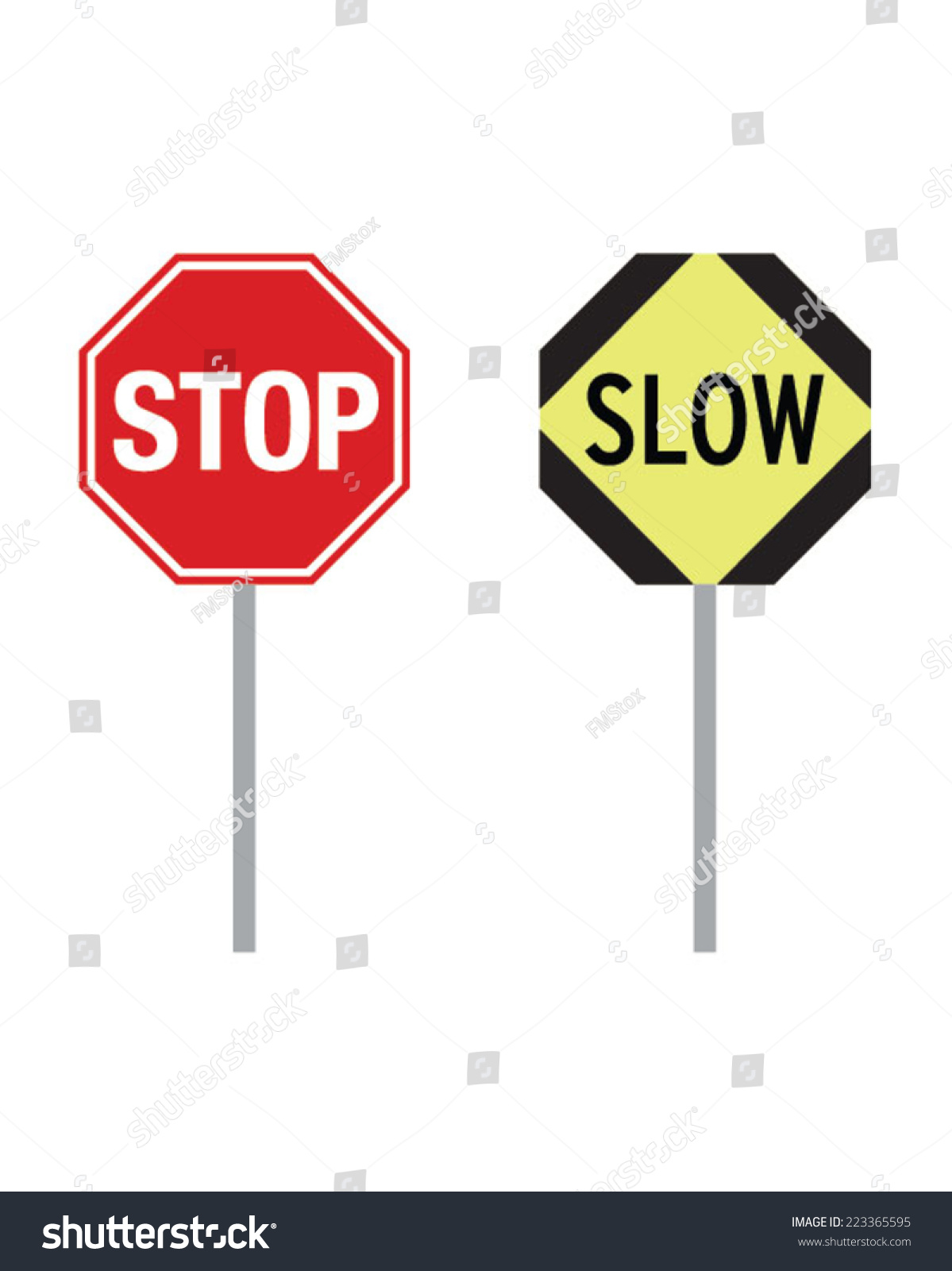10.251 Stop slow signs Bilder, Stockfotos und Vektorgrafiken | Shutterstock