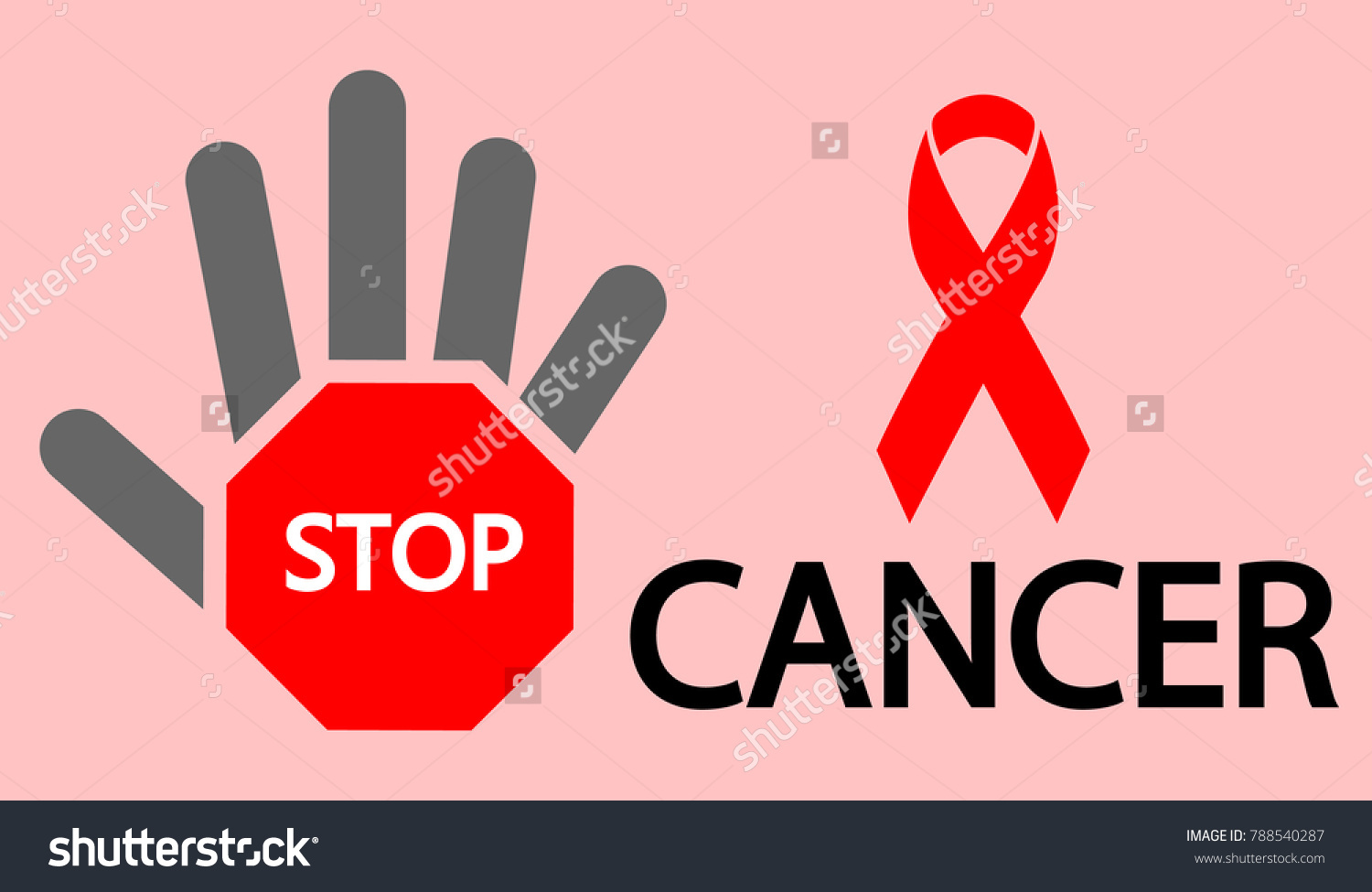 Stop Cancer Vector Illustration Eps 10 Stock Vector (Royalty Free ...