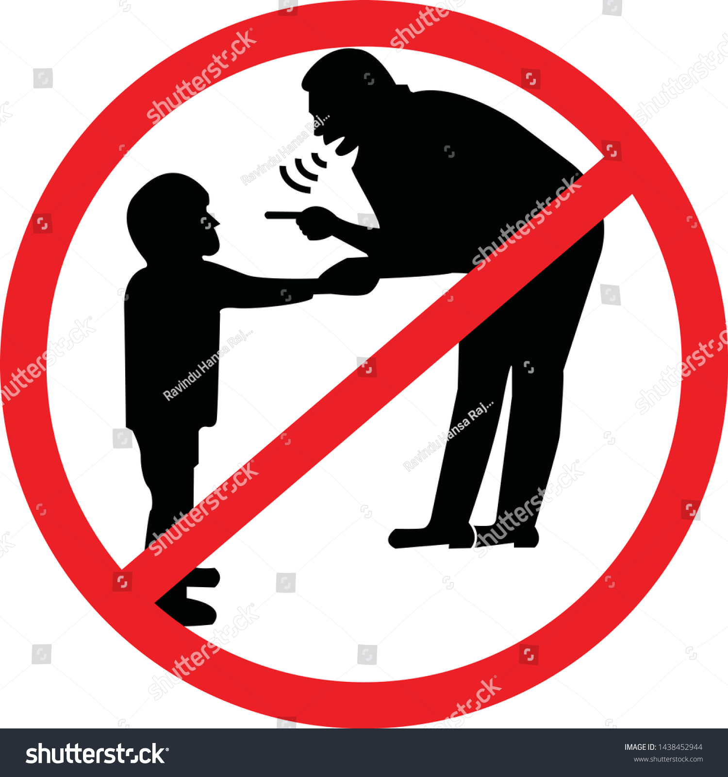 Stop Child Abuse Vector Illustration Stock Vector (Royalty Free ...