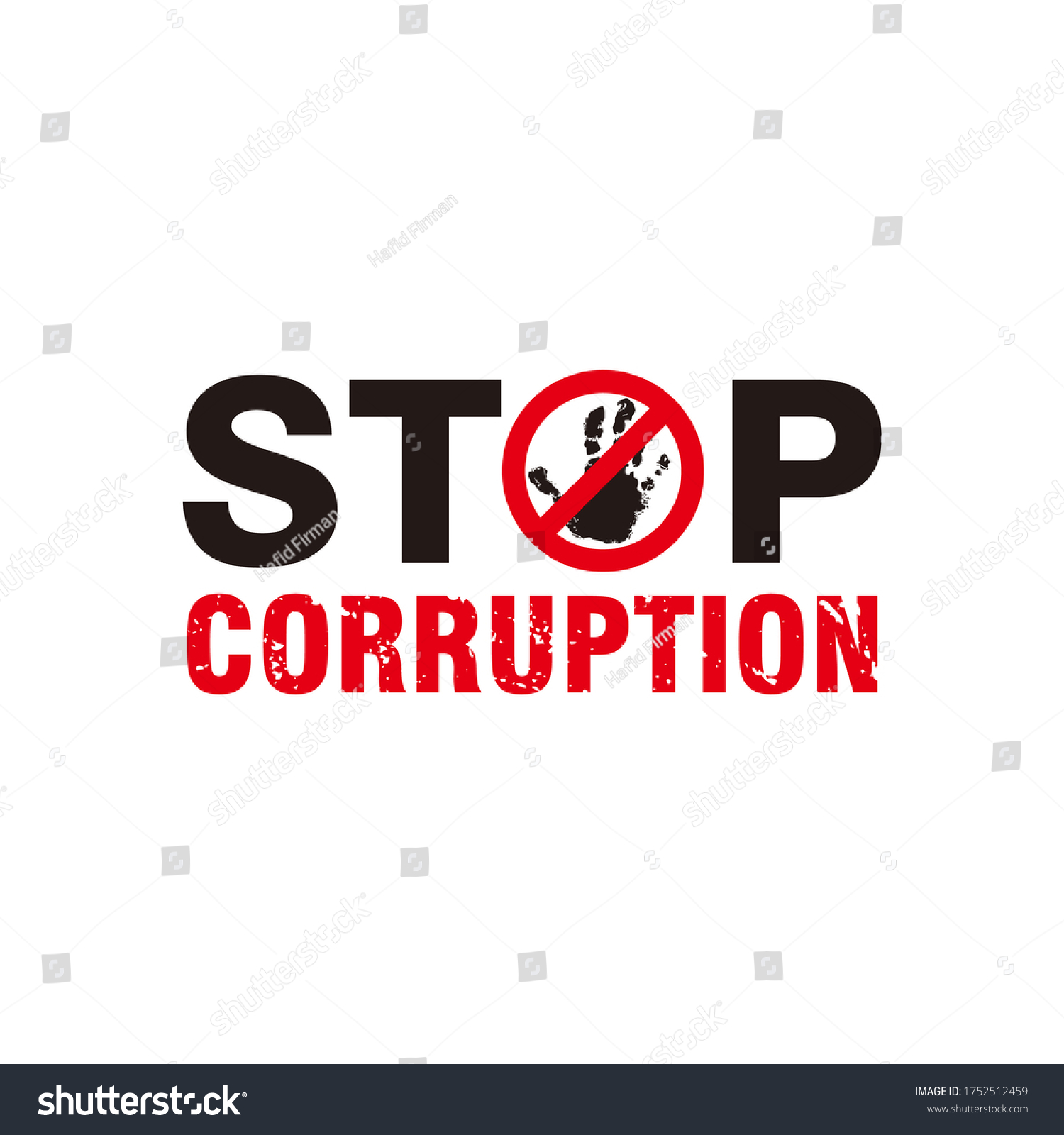 Vektor Stok Stop Corruption Poster Campaign Vector Stop (Tanpa Royalti ...