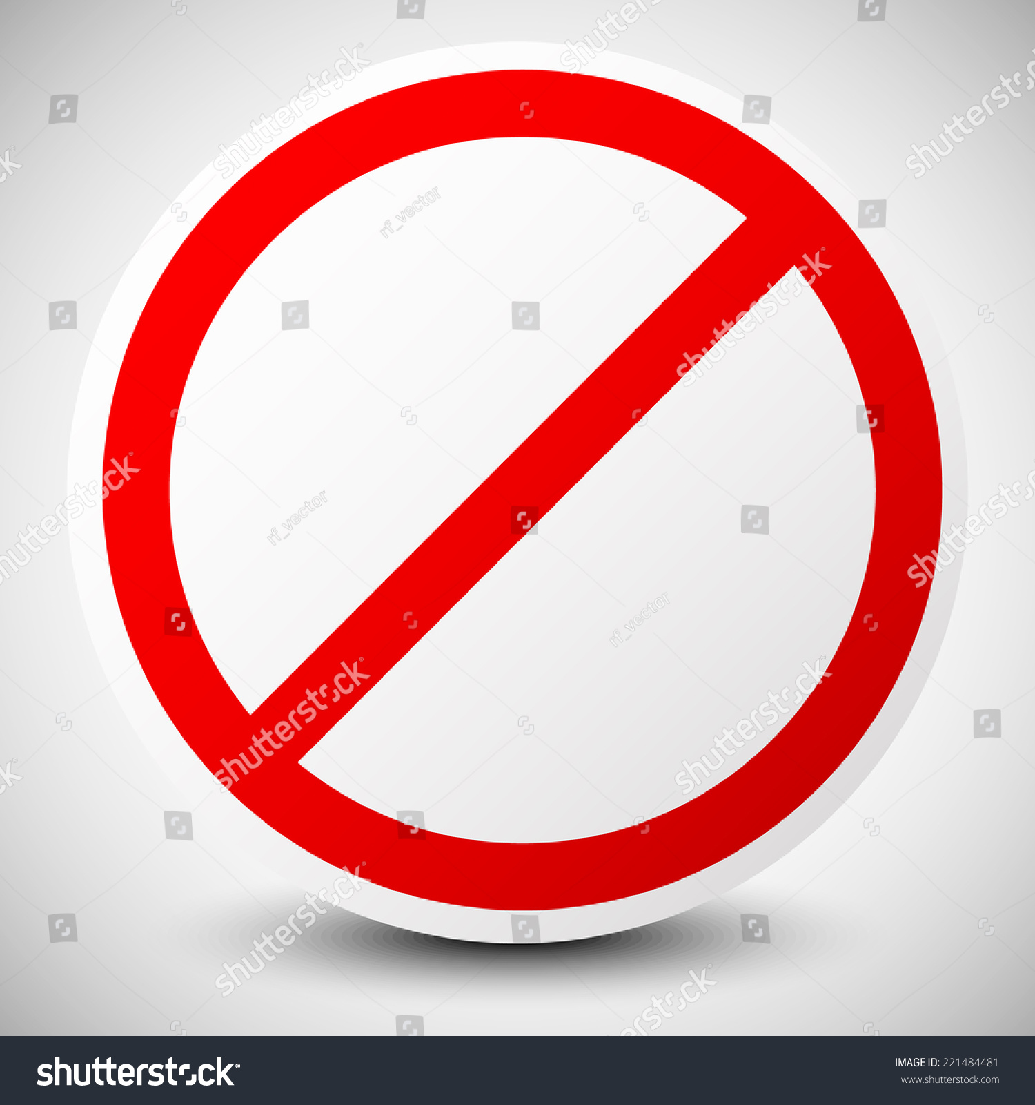 Stop Deny Do Not No Entry Stock Vector (Royalty Free) 221484481 ...