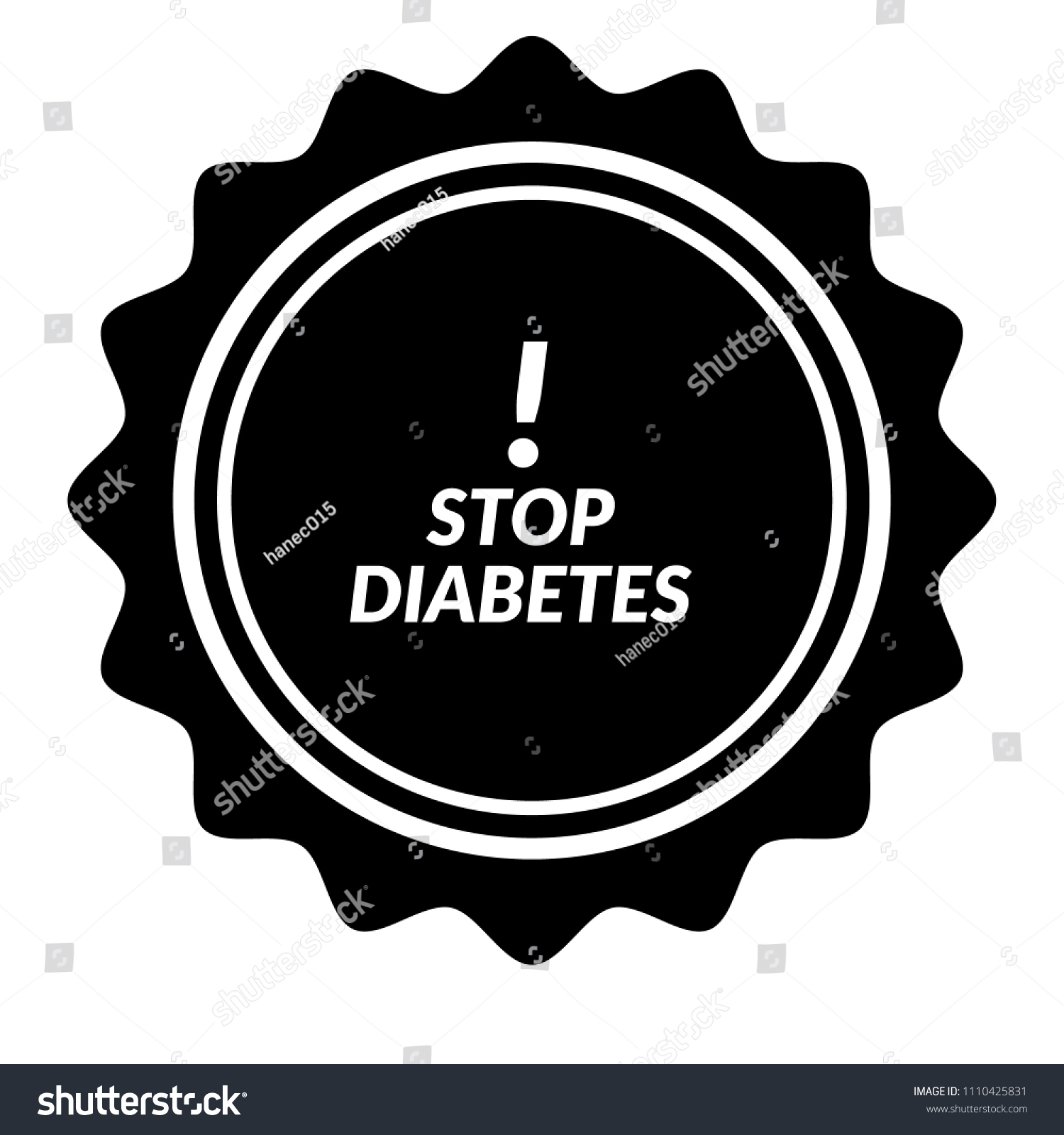 Stop Diabetes Label Stock Vector (Royalty Free) 1110425831 | Shutterstock