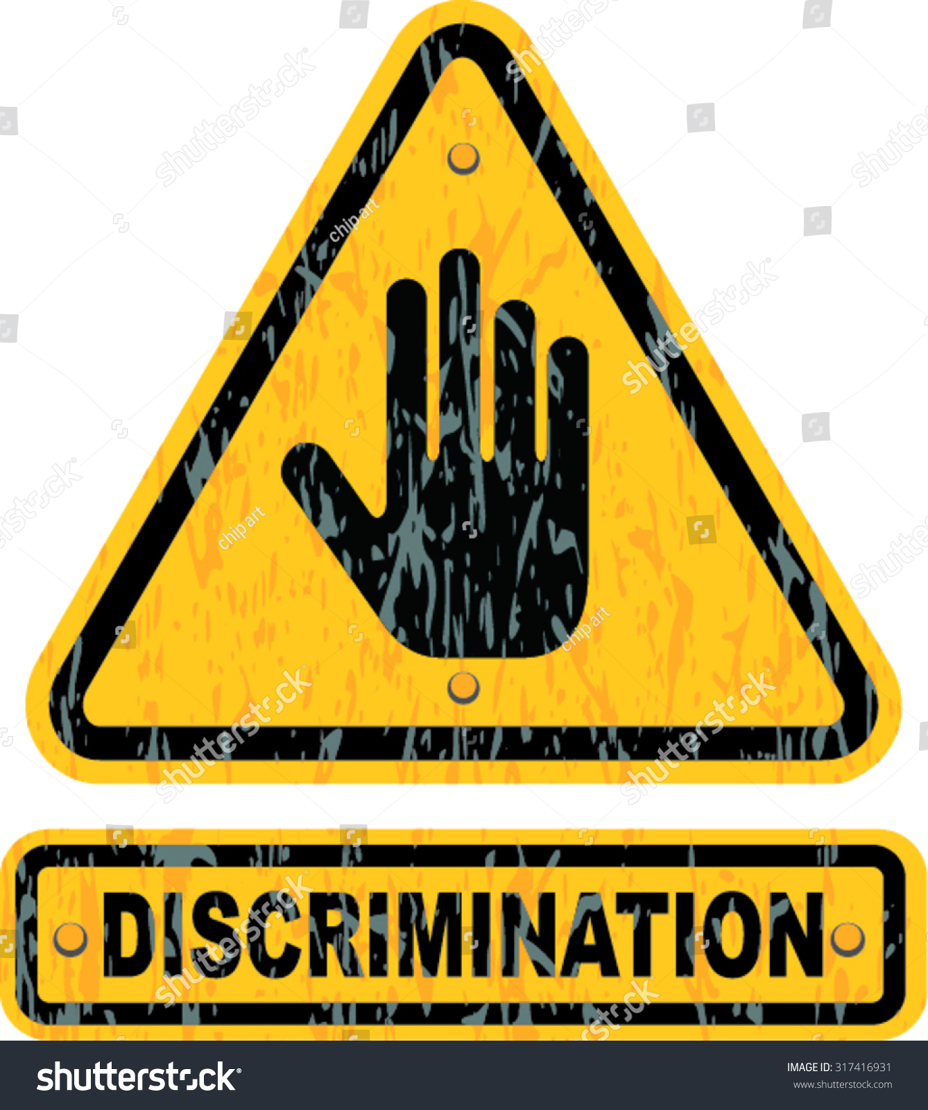 Stop Discrimination Sign Stock Vector (Royalty Free) 317416931