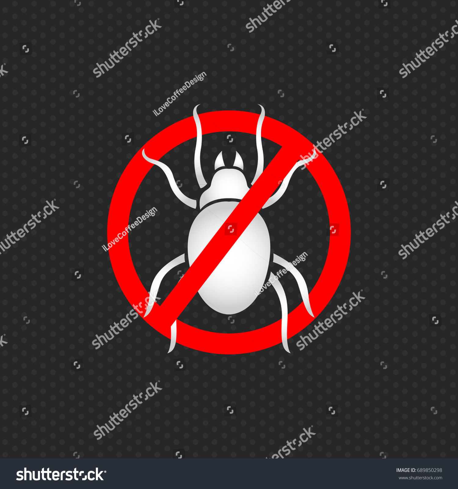 Stop Dust Mites Logo Vector Illustration 스톡 벡터(로열티 프리) 689850298 ...