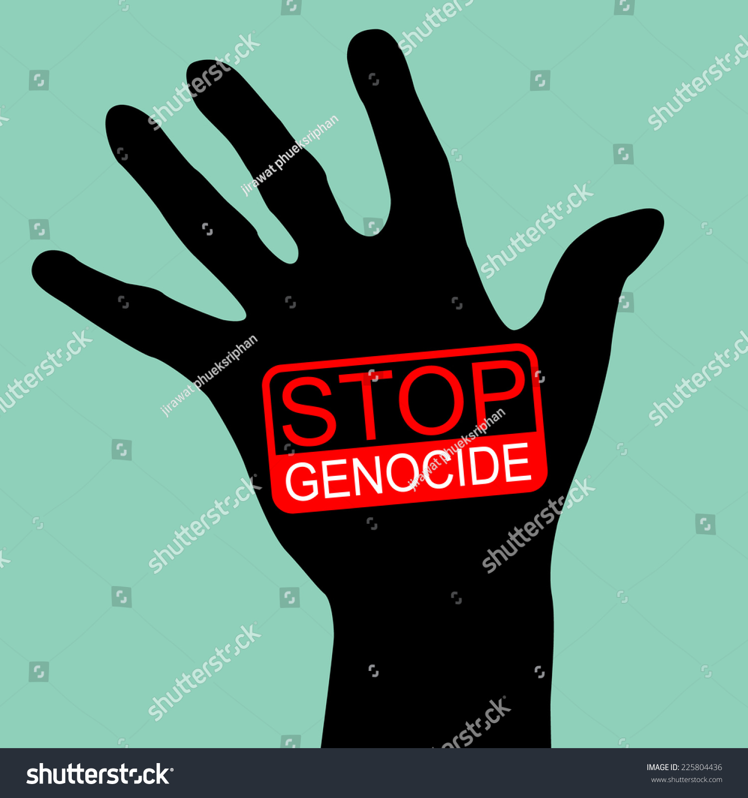 Stop Genocide Sign Eps10 Stock Vector (Royalty Free) 225804436