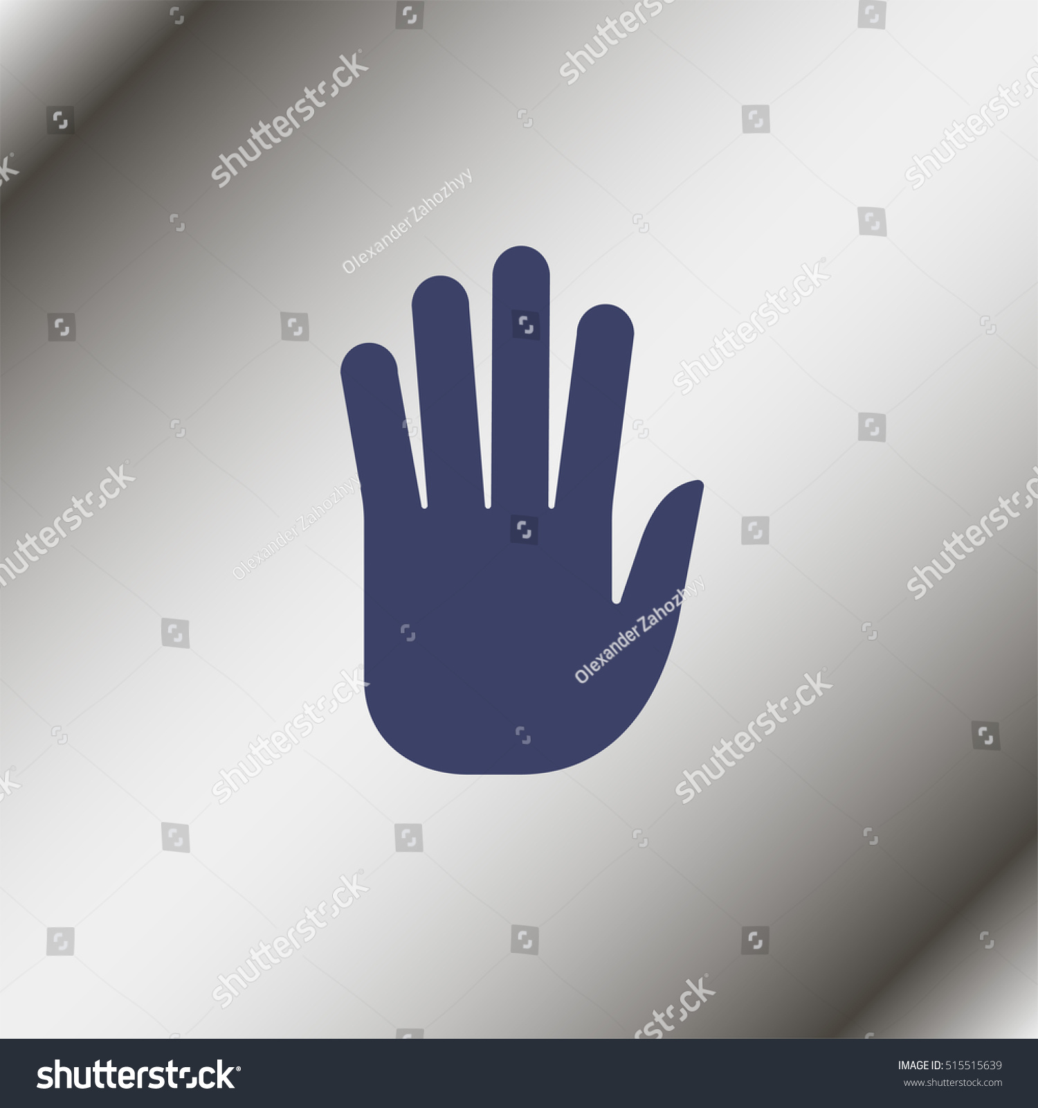 Stop Hand Icon Stock Vector (Royalty Free) 515515639 | Shutterstock