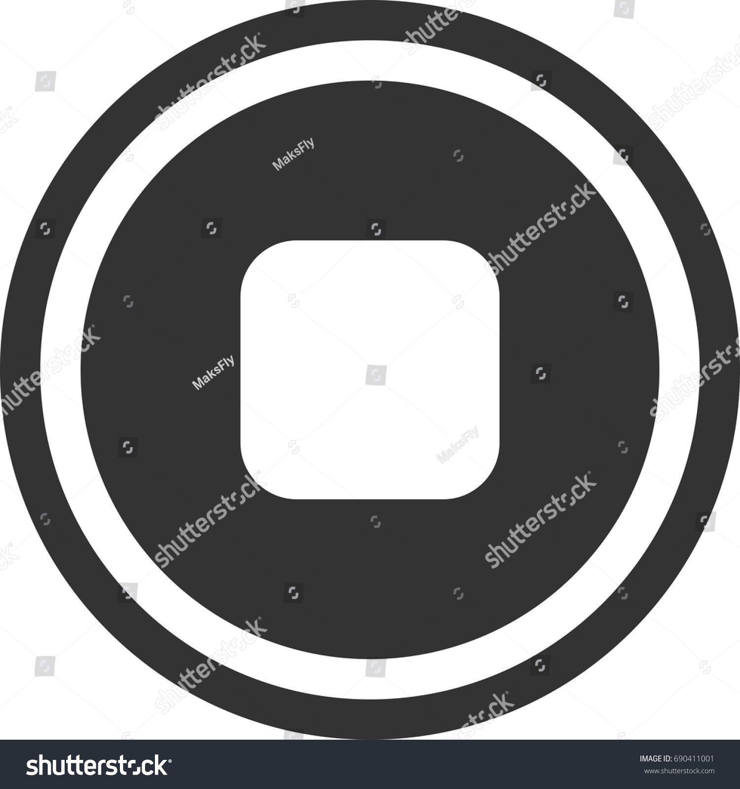 Stop Icon Circle Sign Design Stock Vector (Royalty Free) 690411001