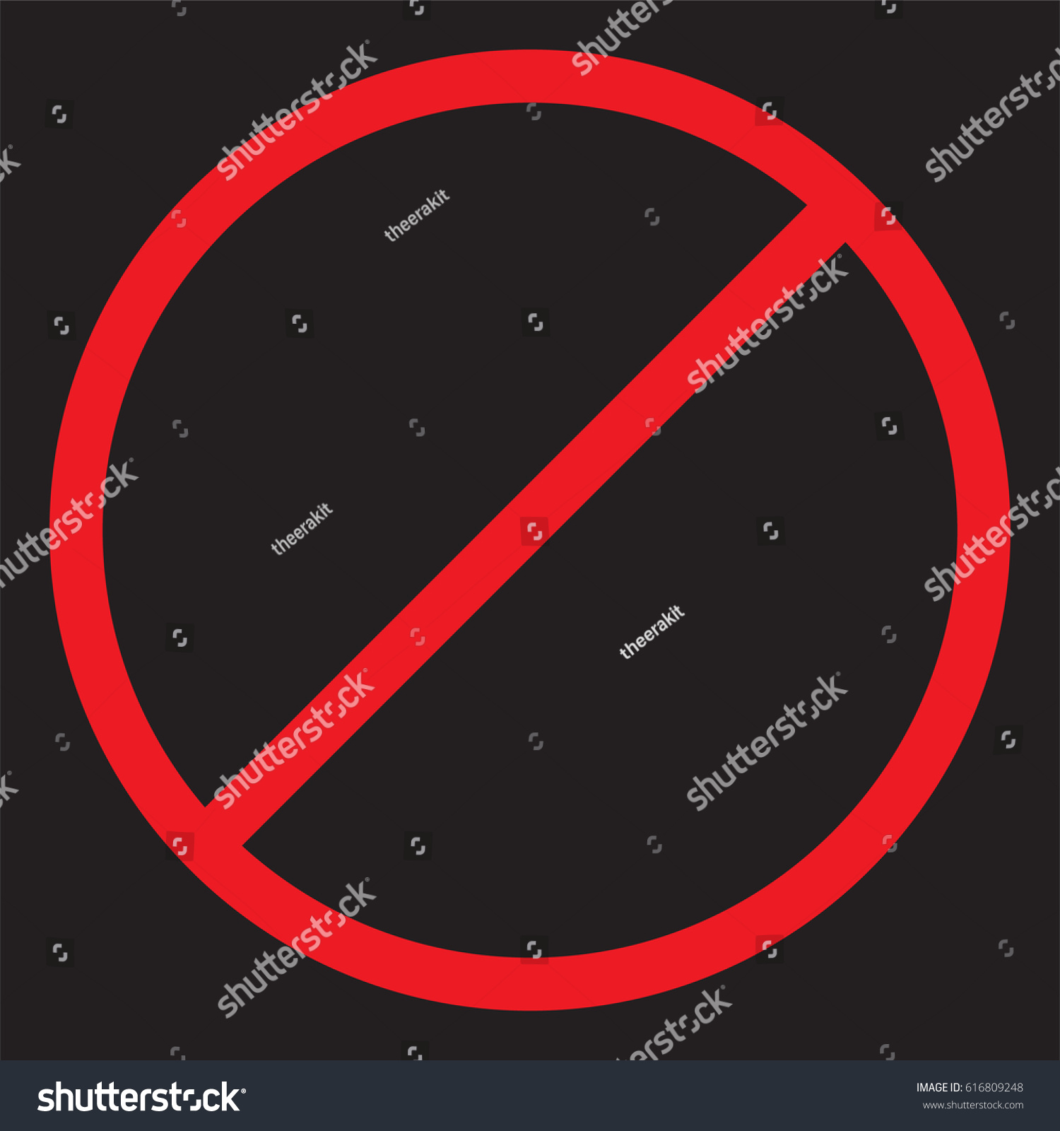 Stop Icon Forbidden Sign Stock Vector (Royalty Free) 616809248