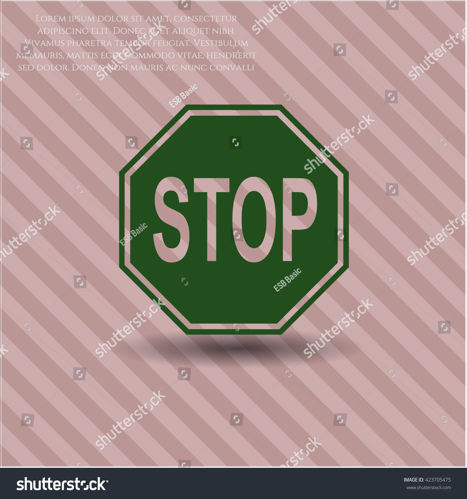 Stop Icon Symbol Stock Vector (Royalty Free) 423705475 | Shutterstock