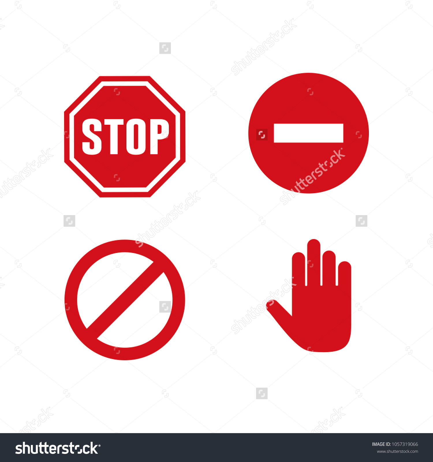 Stop Icon Symbol Stock Vector (Royalty Free) 1057319066 | Shutterstock