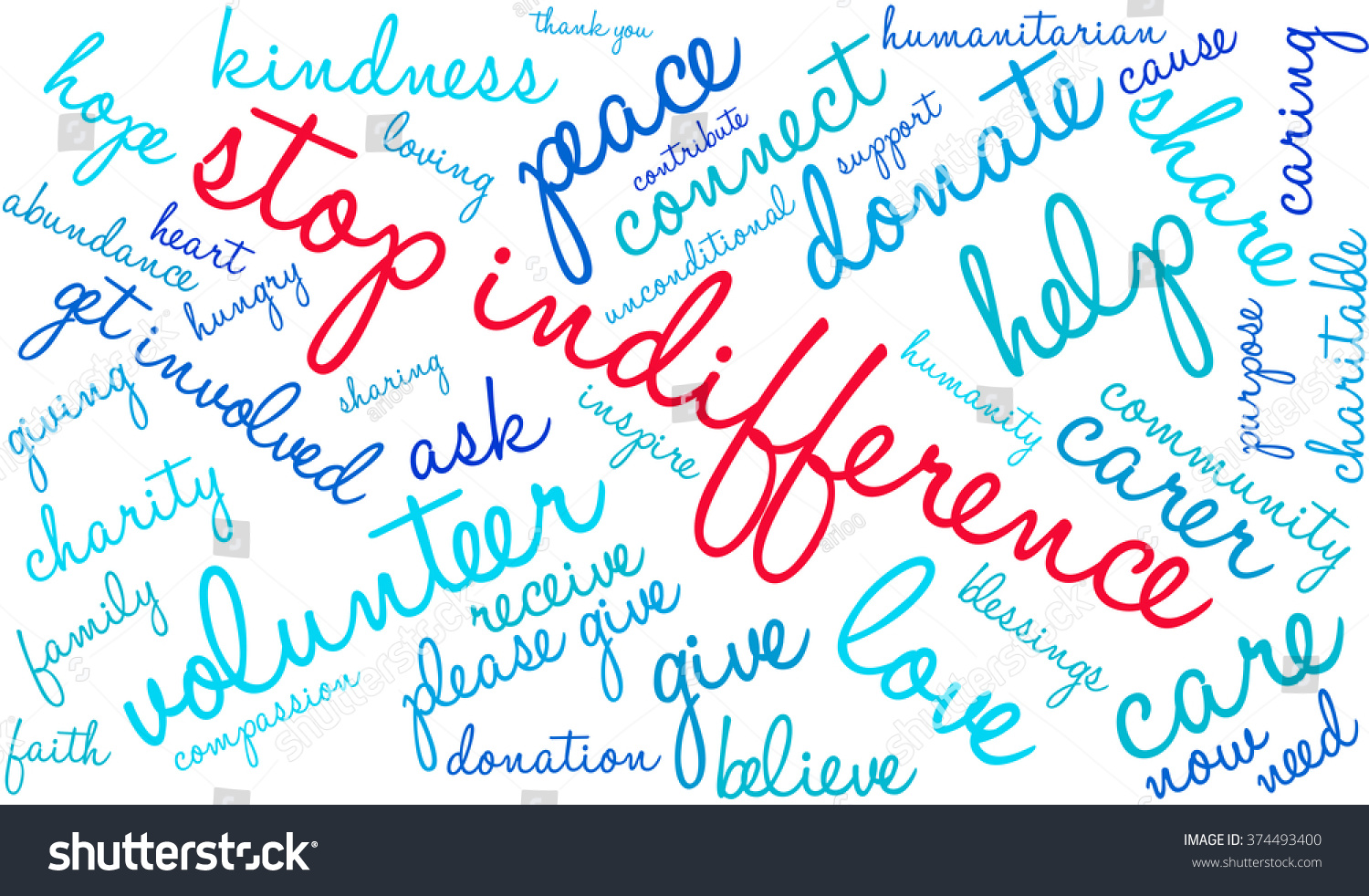 Stop Indifference Word Cloud On White Stock Vector (Royalty Free ...
