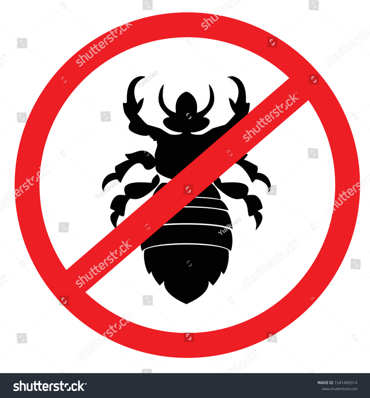 Stop Lice Symbol Vector Illustration: เวกเตอร์สต็อก (ปลอดค่าลิขสิทธิ์ ...