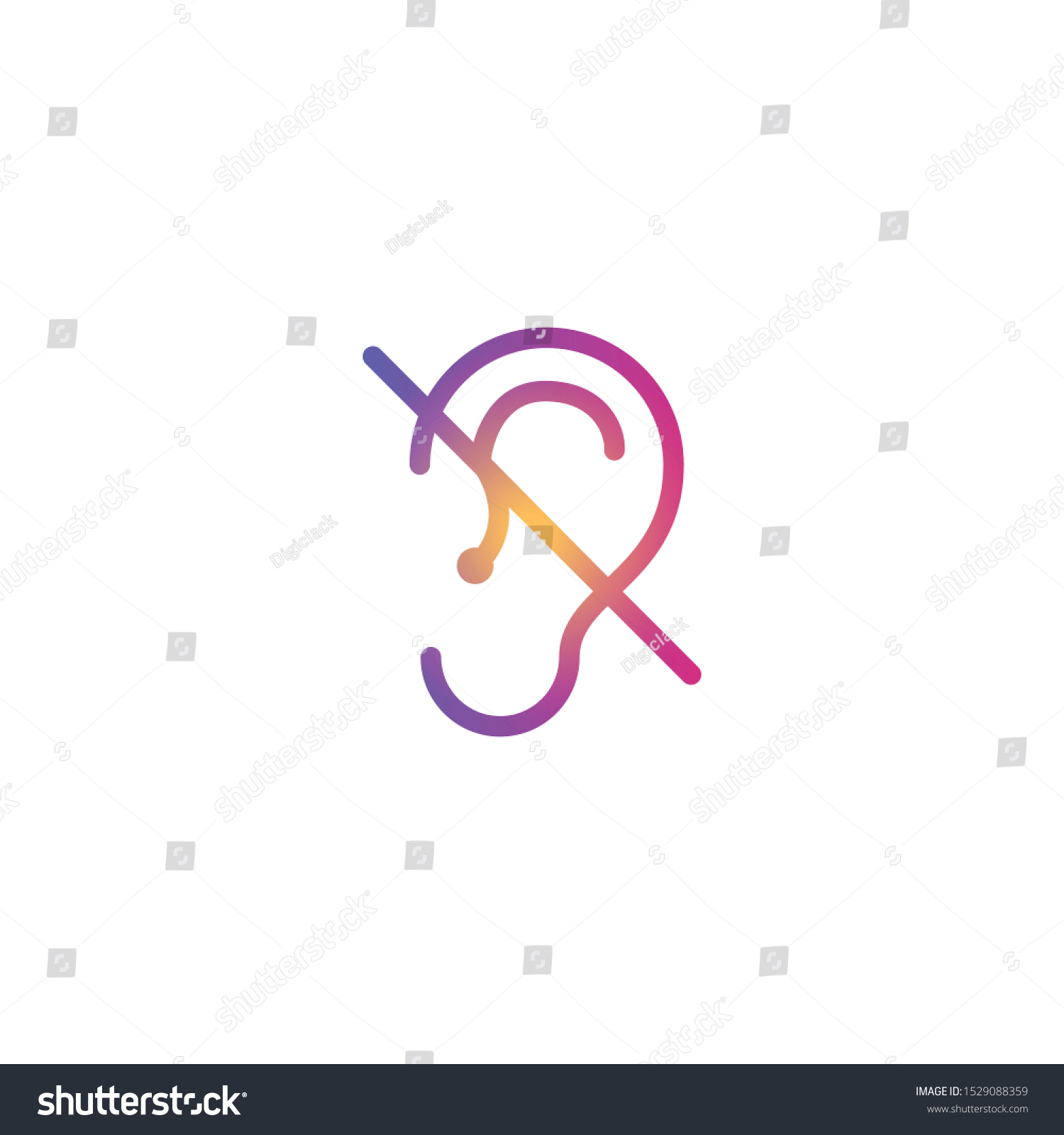 Stop Listening Line Vector Icon Stock Vector (Royalty Free) 1529088359 ...