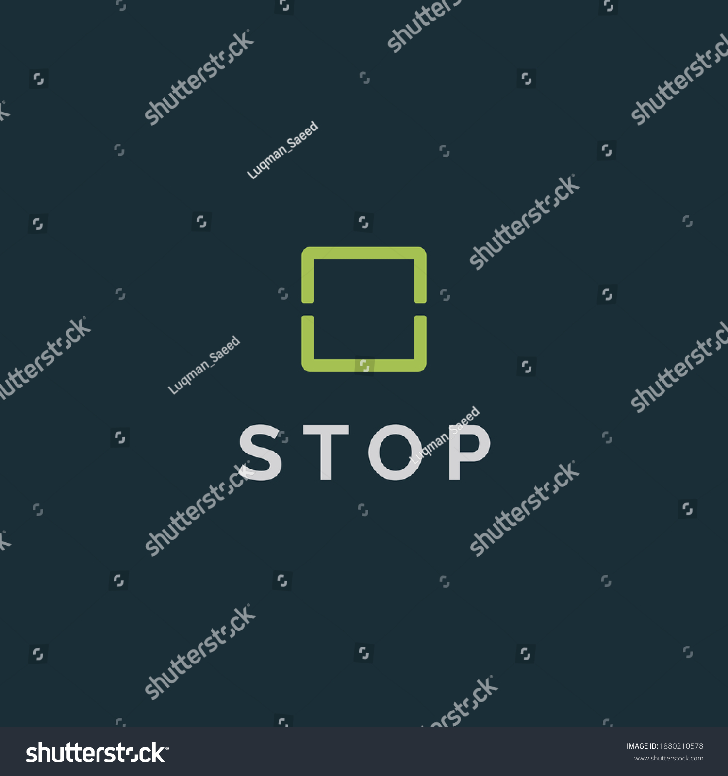 Stop Logo Icon Vector Stock Vector (Royalty Free) 1880210578