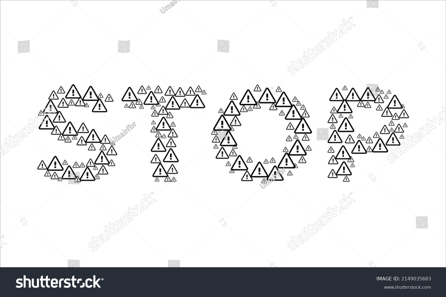 Stop Name Vector Design Black Color Stock Vector (Royalty Free ...