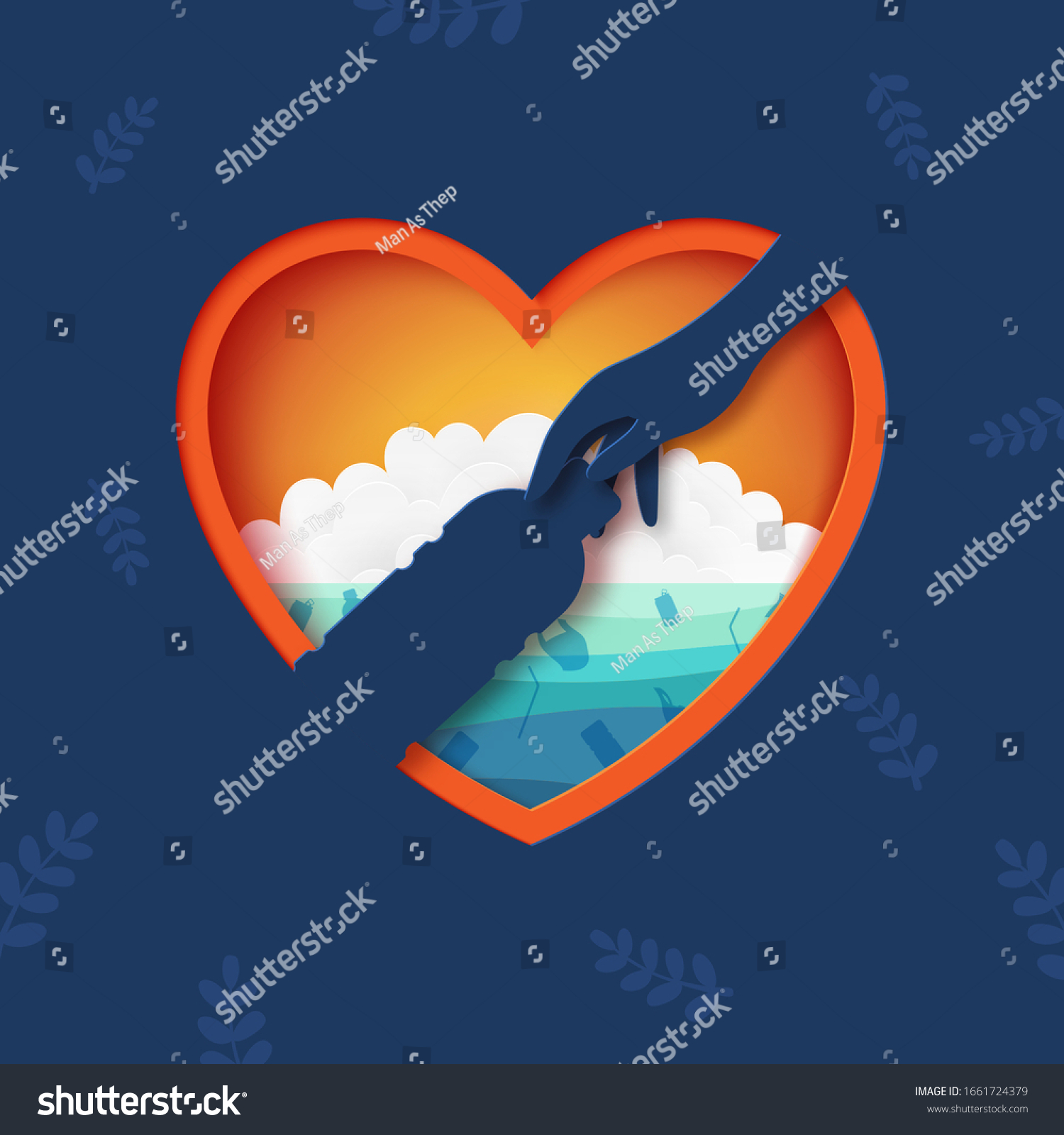 Stop Ocean Plastic Pollution Sign Paper Stock Vector Royalty Free