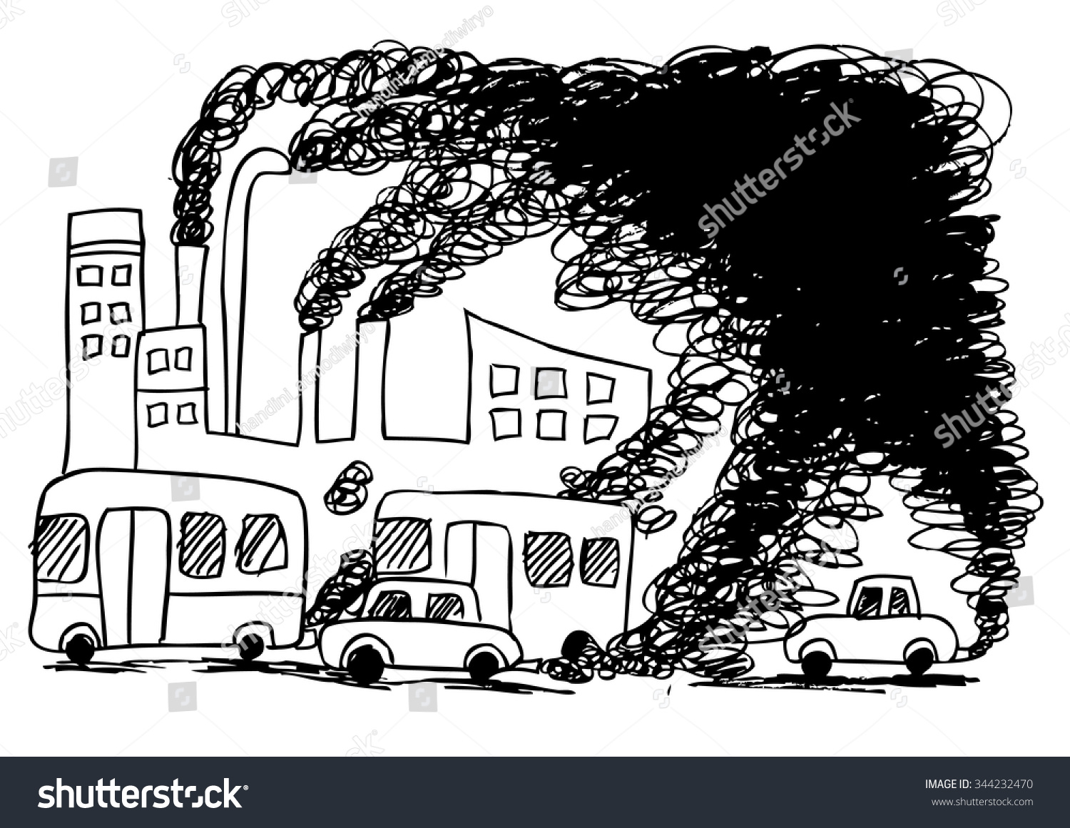 Stop Pollution Sketch Stock Vector (Royalty Free) 344232470 - Shutterstock