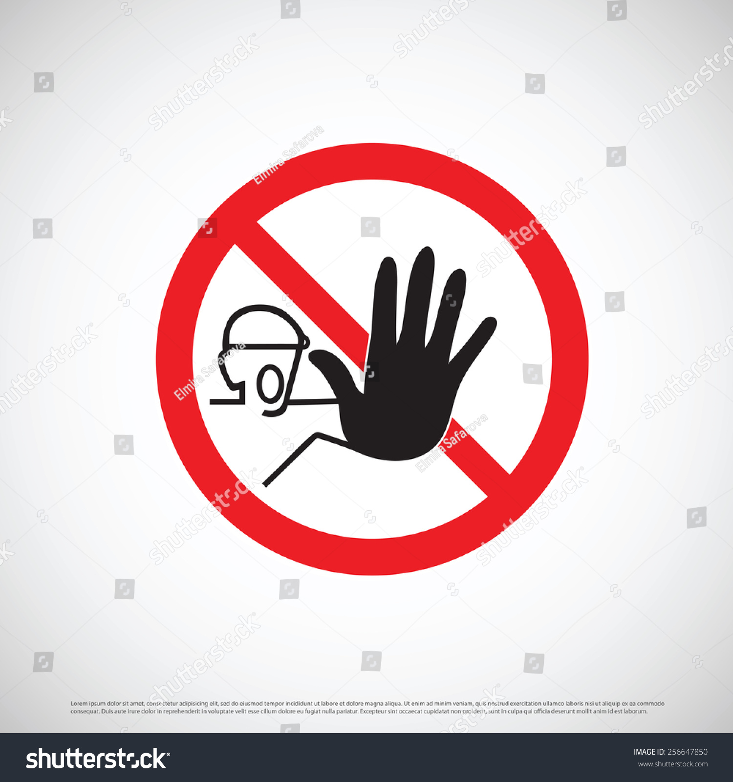 Stop Prohibition Sign Stock Vector (Royalty Free) 256647850 | Shutterstock