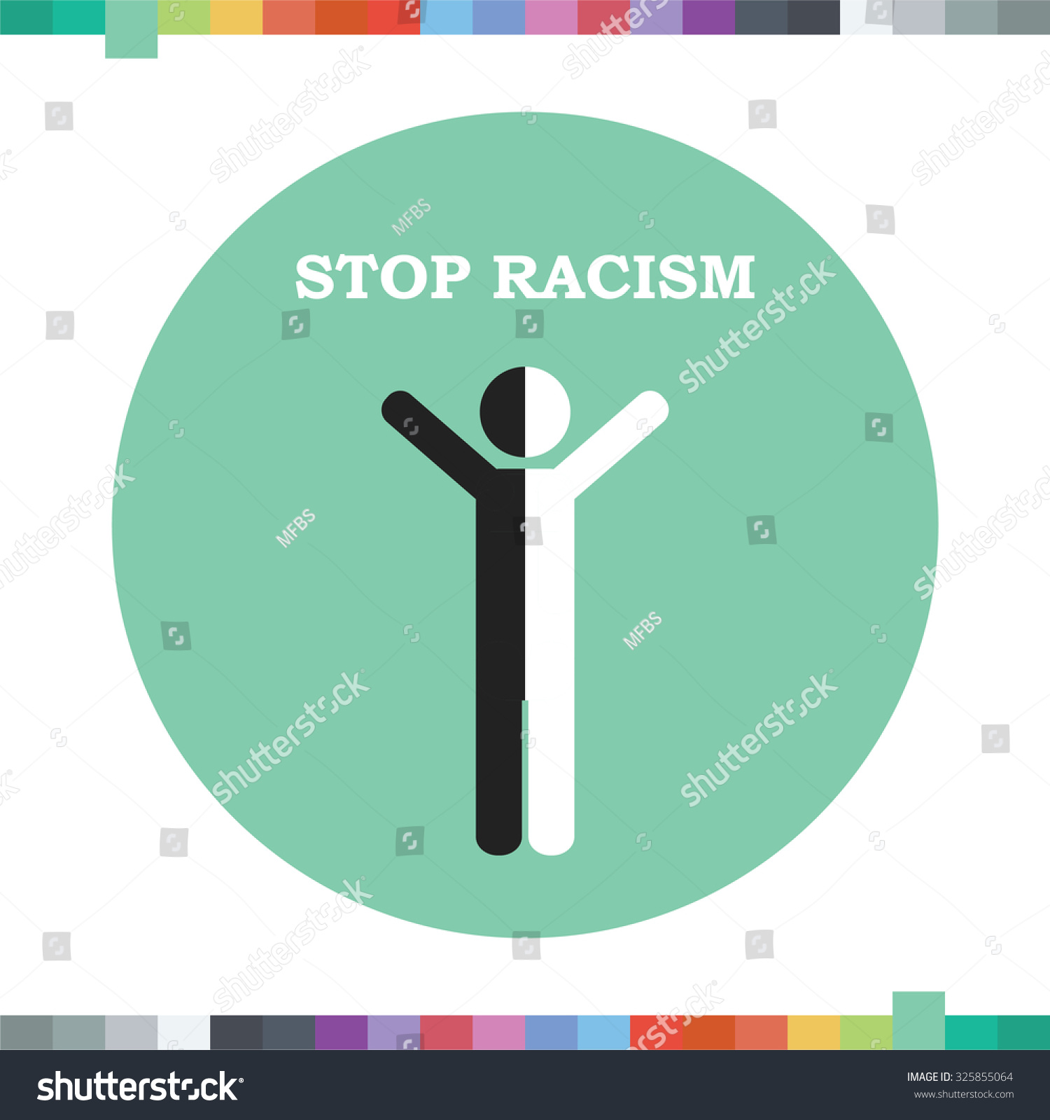 Stop Racism Icon Stock Vector (Royalty Free) 325855064