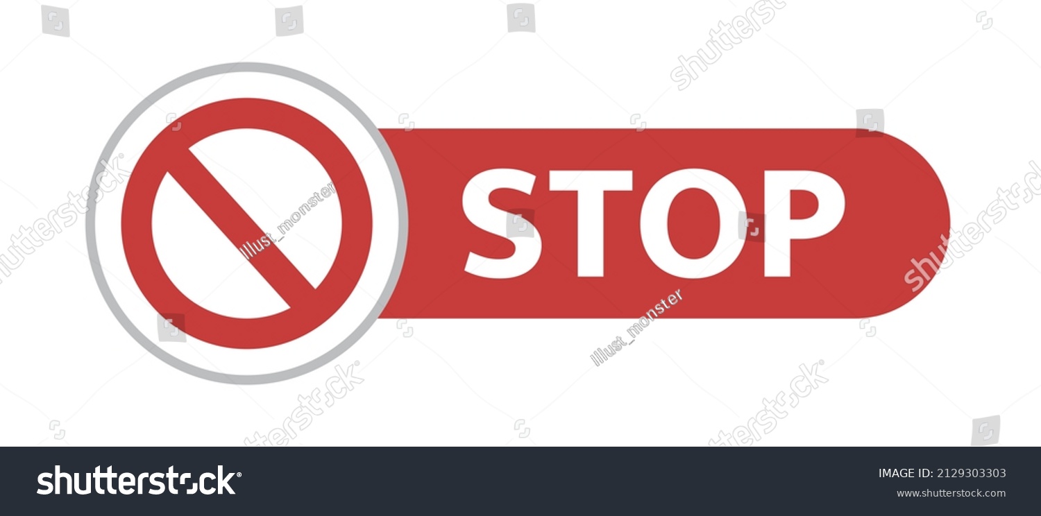 Stop Sign Stop Logo Vector Stock Vector (Royalty Free) 2129303303 ...
