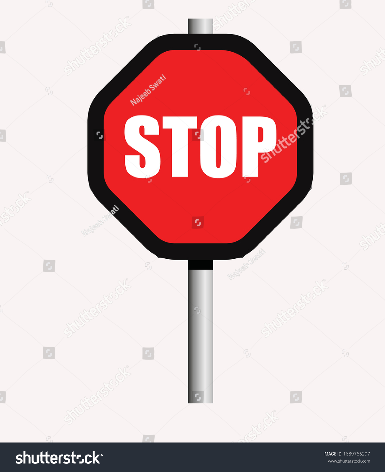 Stop Sign Board Vector File Stock Vector (Royalty Free) 1689766297