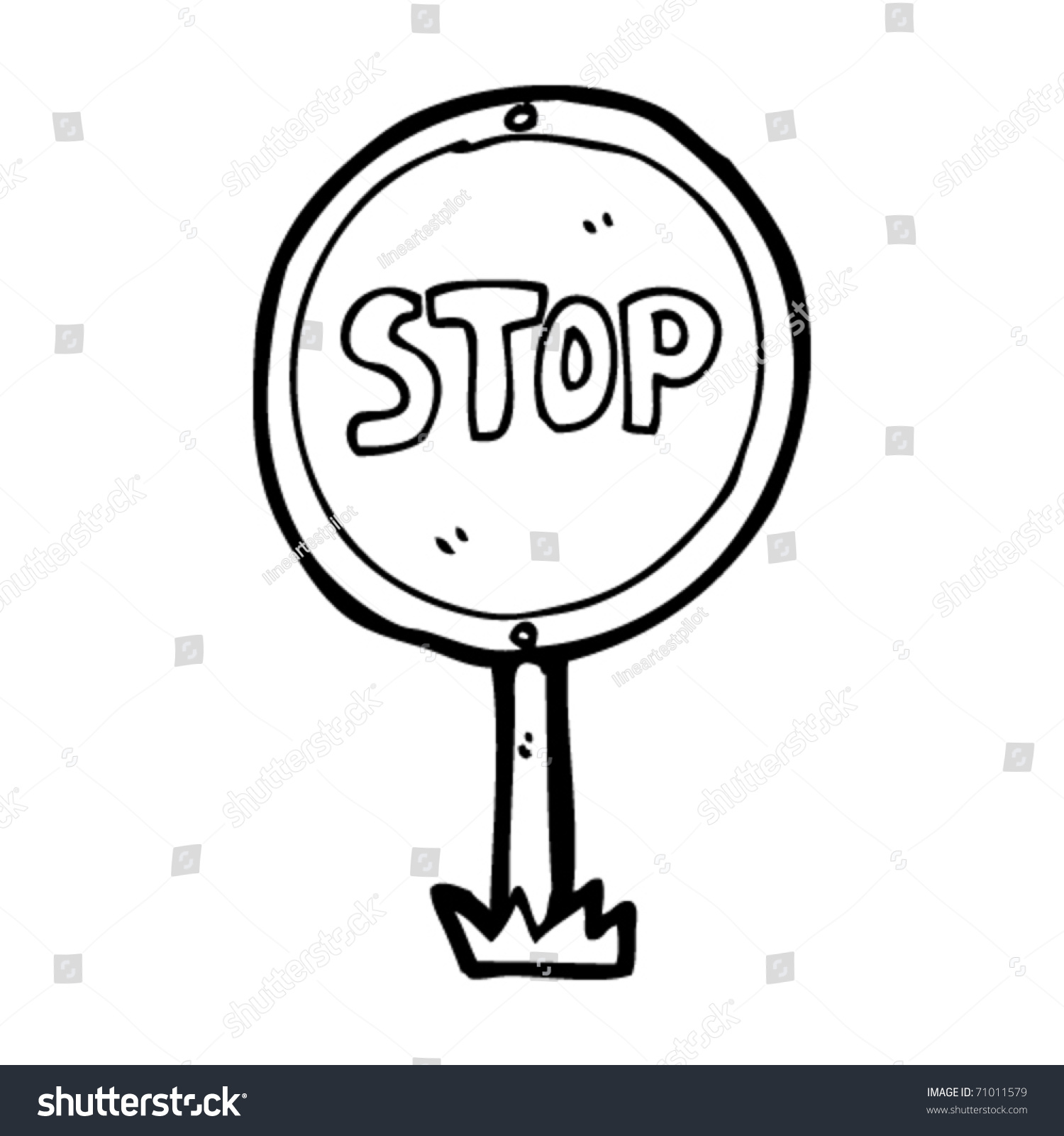 Stop Sign Cartoon Stock Vector (Royalty Free) 71011579 | Shutterstock