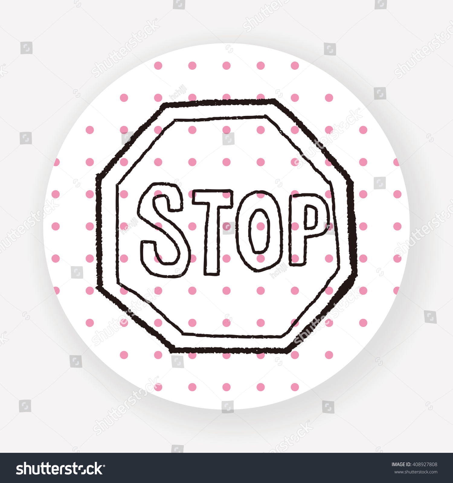 Stop Sign Doodle Stock Vector (Royalty Free) 408927808 | Shutterstock