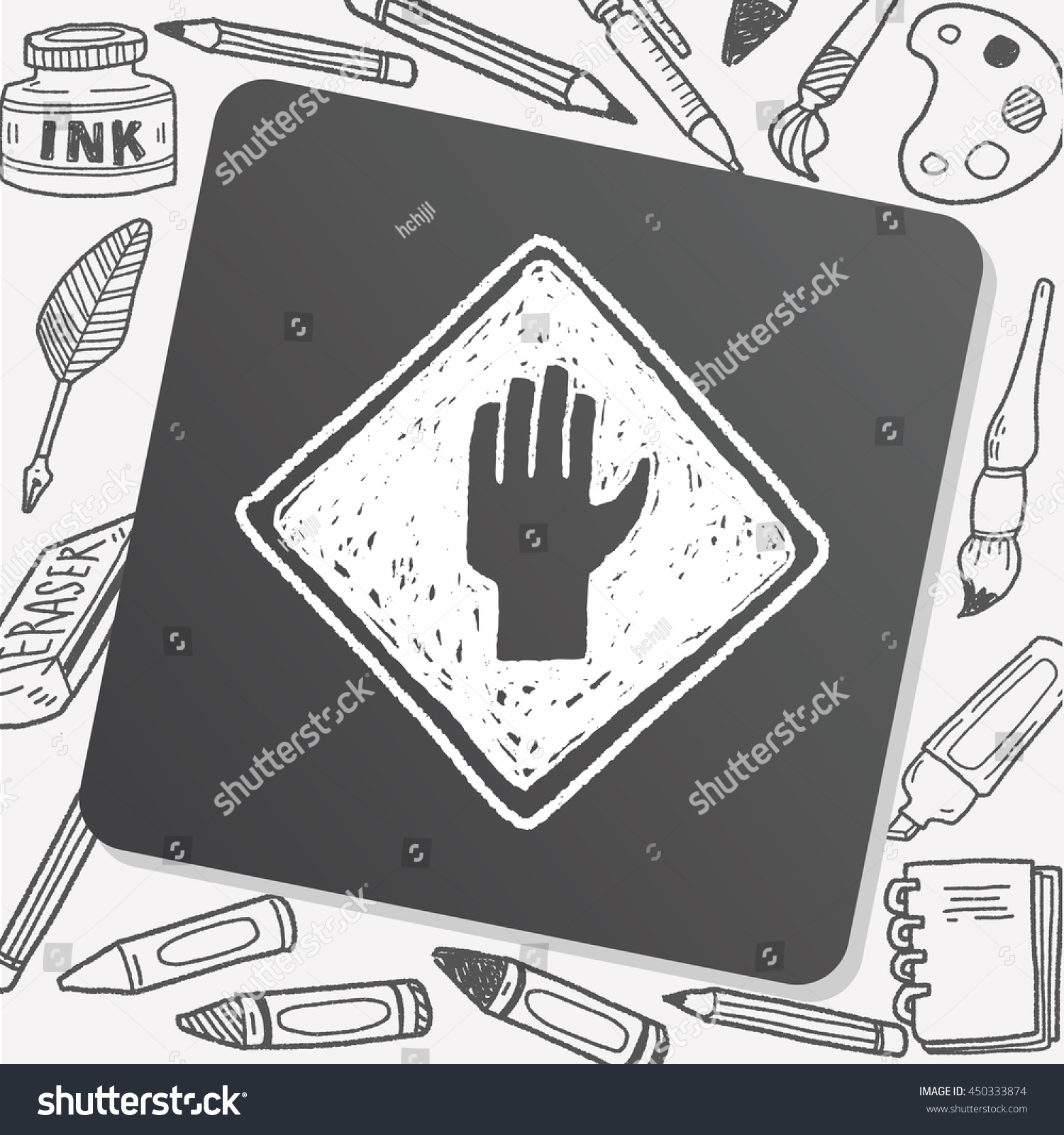 Stop Sign Doodle Stock Vector (Royalty Free) 450333874 | Shutterstock