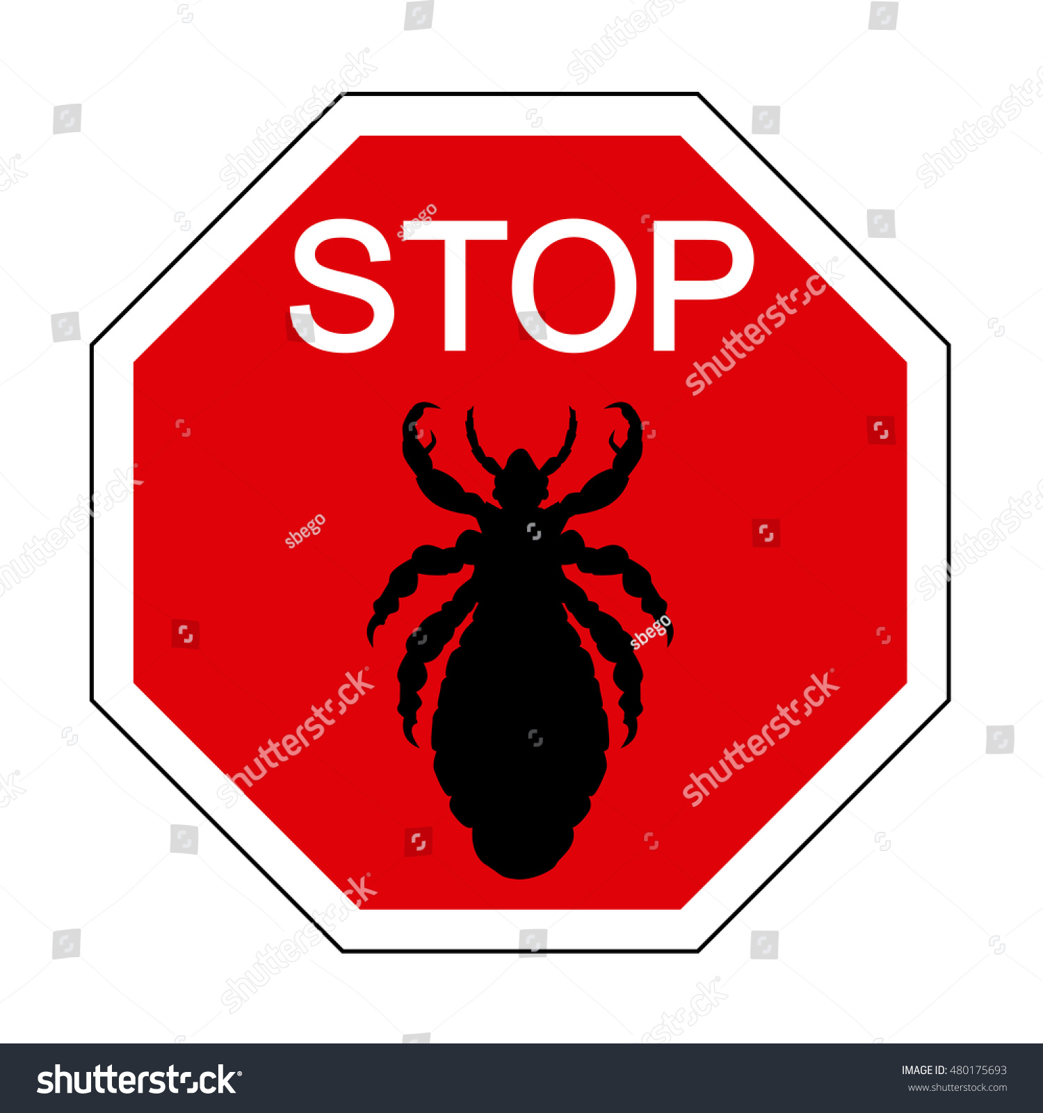 Stop Sign Lice Stock Vector (Royalty Free) 480175693 | Shutterstock
