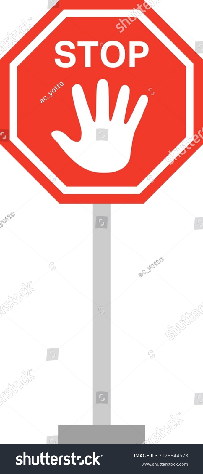 Stop Sign Isolated Vector Illustration Stock Vector (Royalty Free ...