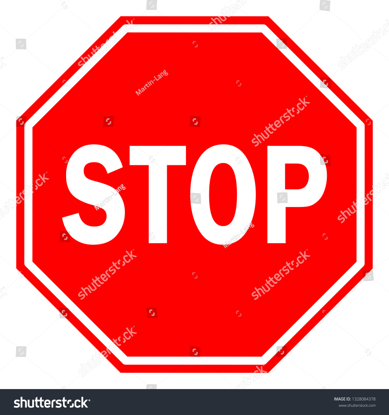 Stop Sign Logo Design Red: vector de stock (libre de regalías ...