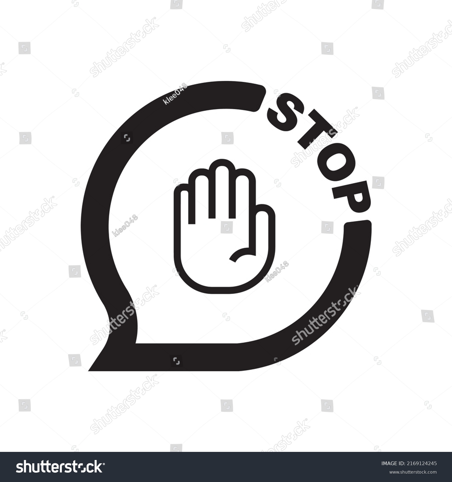 Stop Sign On White Background Vector Stock Vector (Royalty Free ...