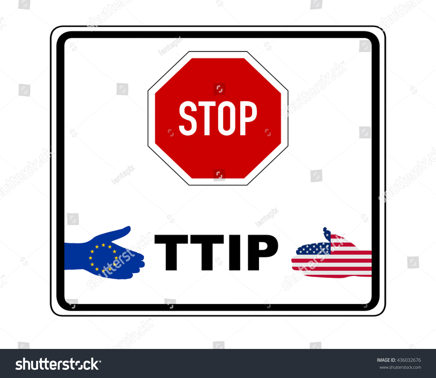 Stop Sign Added Information Stock Vector (Royalty Free) 436032676 ...