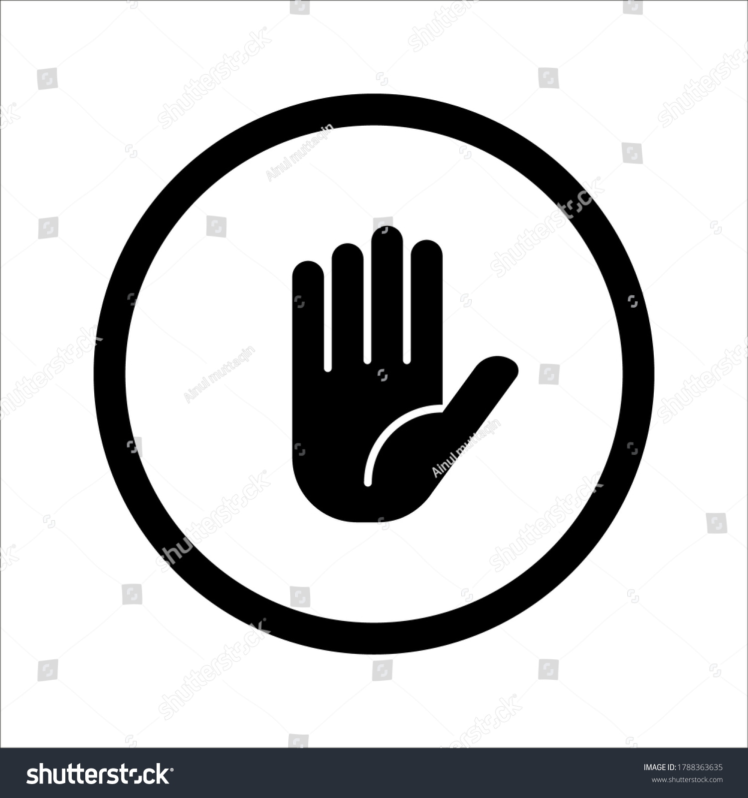 Stop Vector Icon On White Background Stock Vector (Royalty Free ...