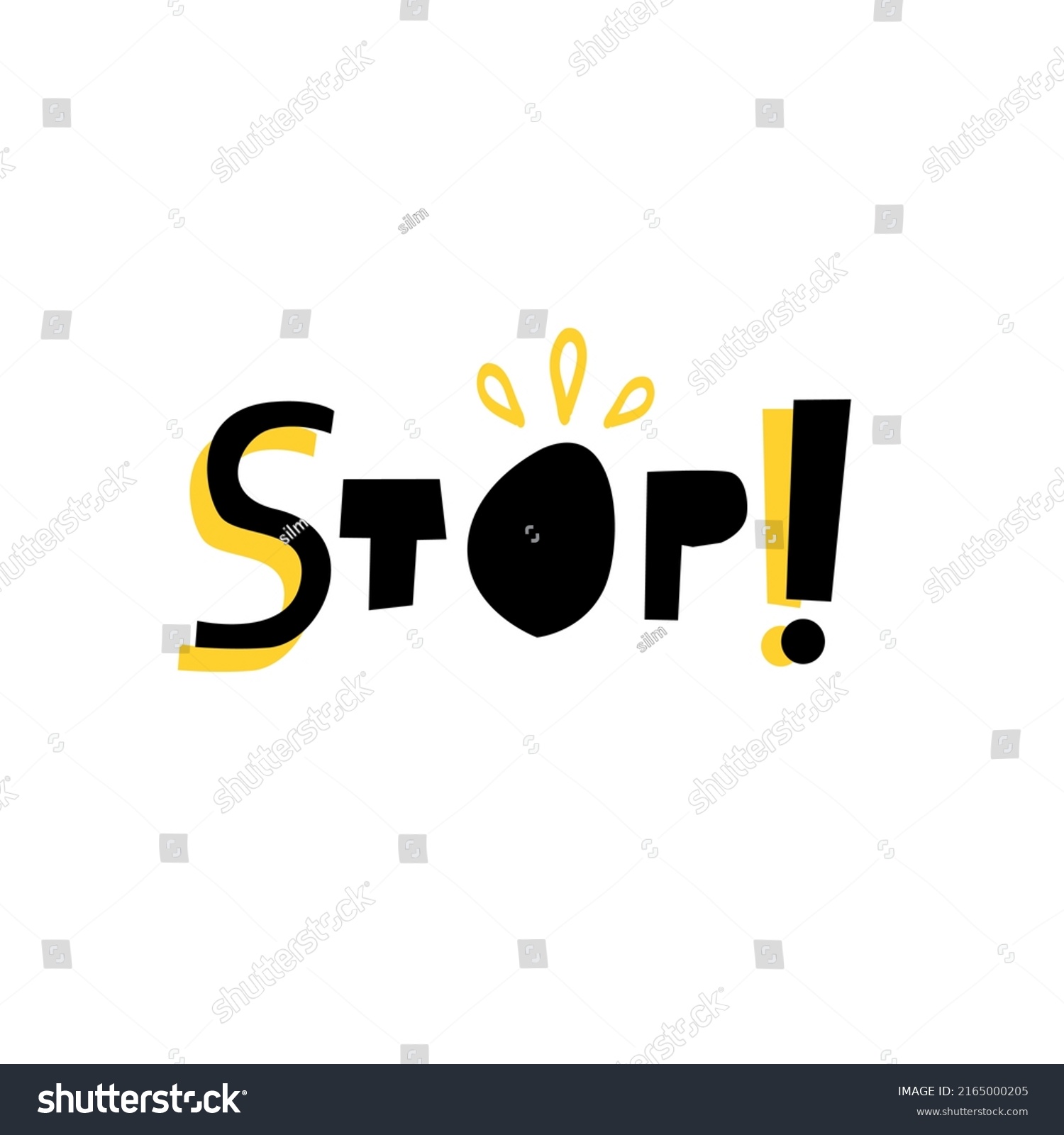 Stop Vector Lettering Poster Stop Appeal Stock Vector (Royalty Free ...
