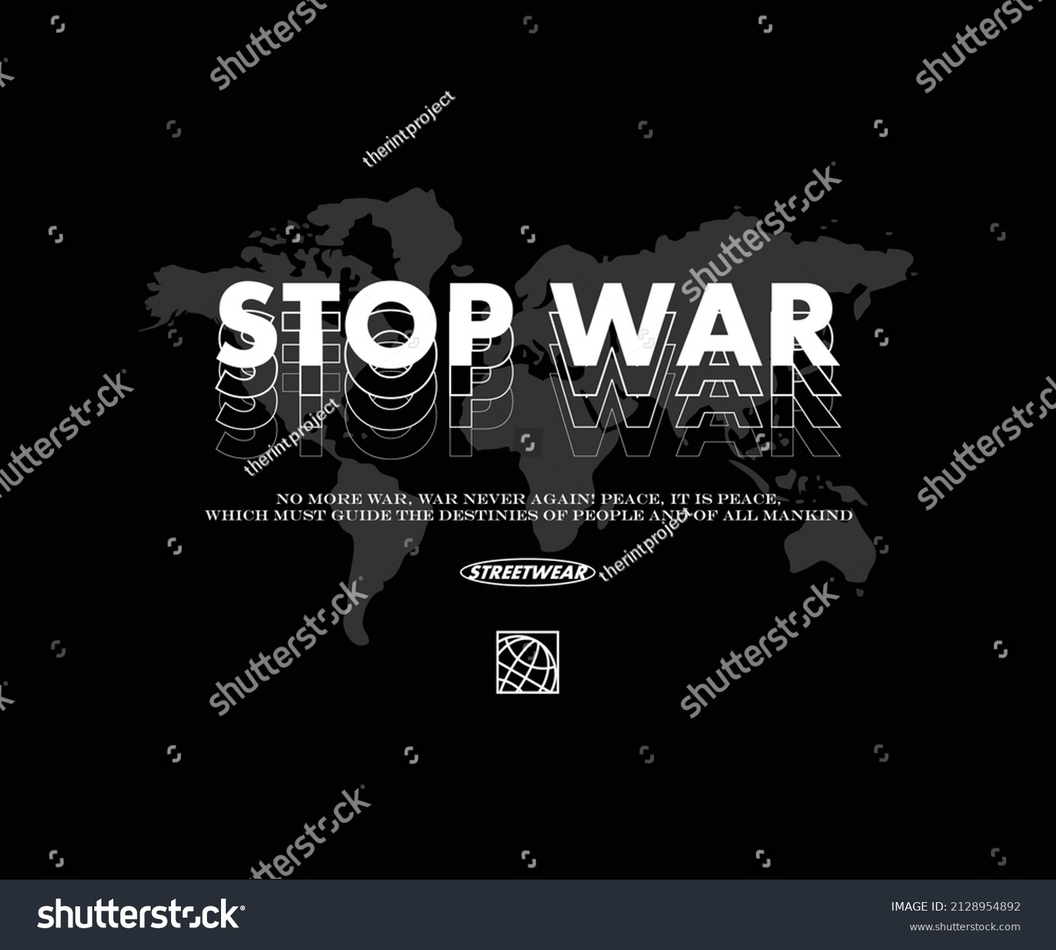 Stop War Campaign Graphic Design Stock Vector (Royalty Free) 2128954892 ...
