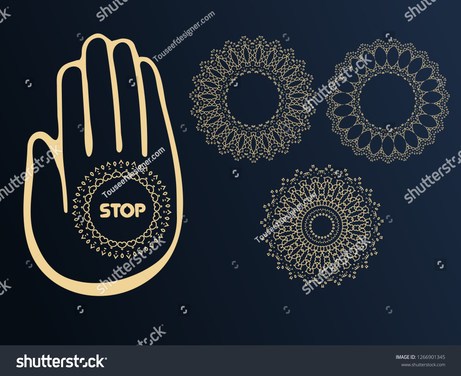 Stop Written On Hands Some Design Stock Vector (Royalty Free ...