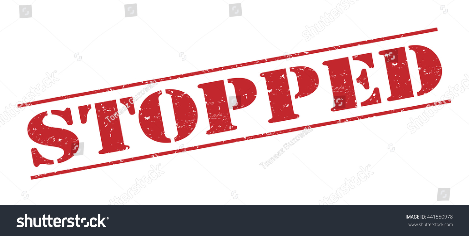 Stopped Vector Stamp On White Background Stock Vector (Royalty Free ...